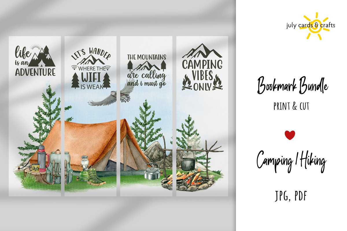 Camping Color Book Mark