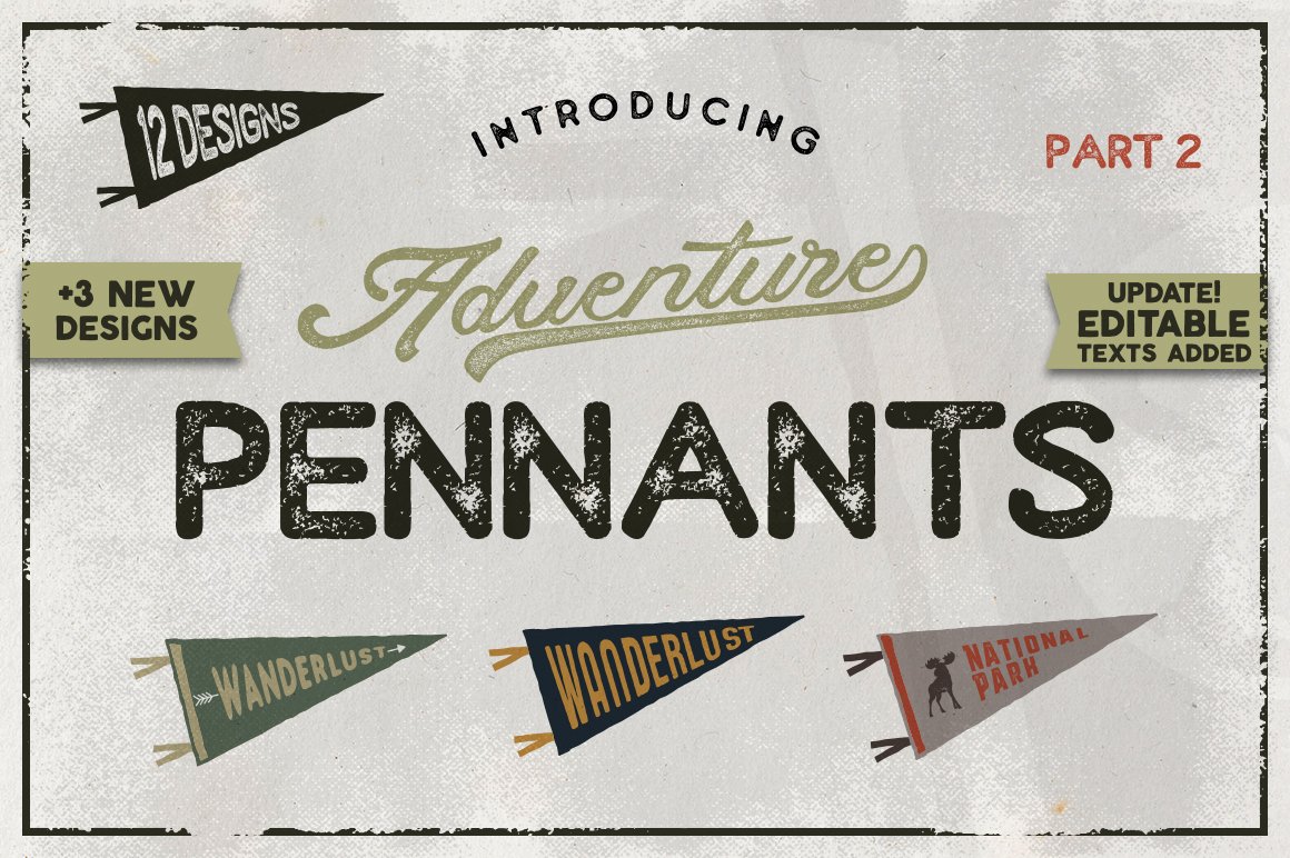 Editable Pennant Clip Art Bright Pennant Banners (EDITABLE) By