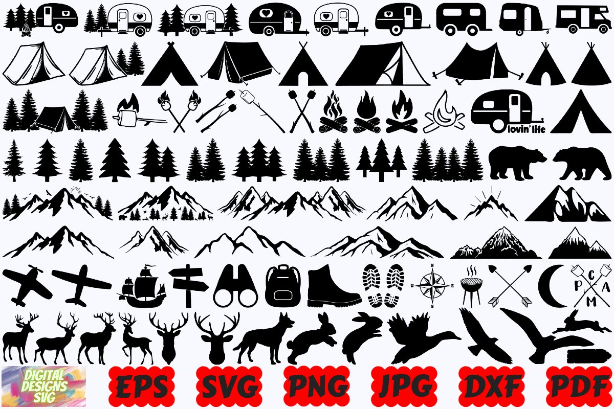 Camping 50 Free Icons Svg Eps Psd Png Files 1000x1500