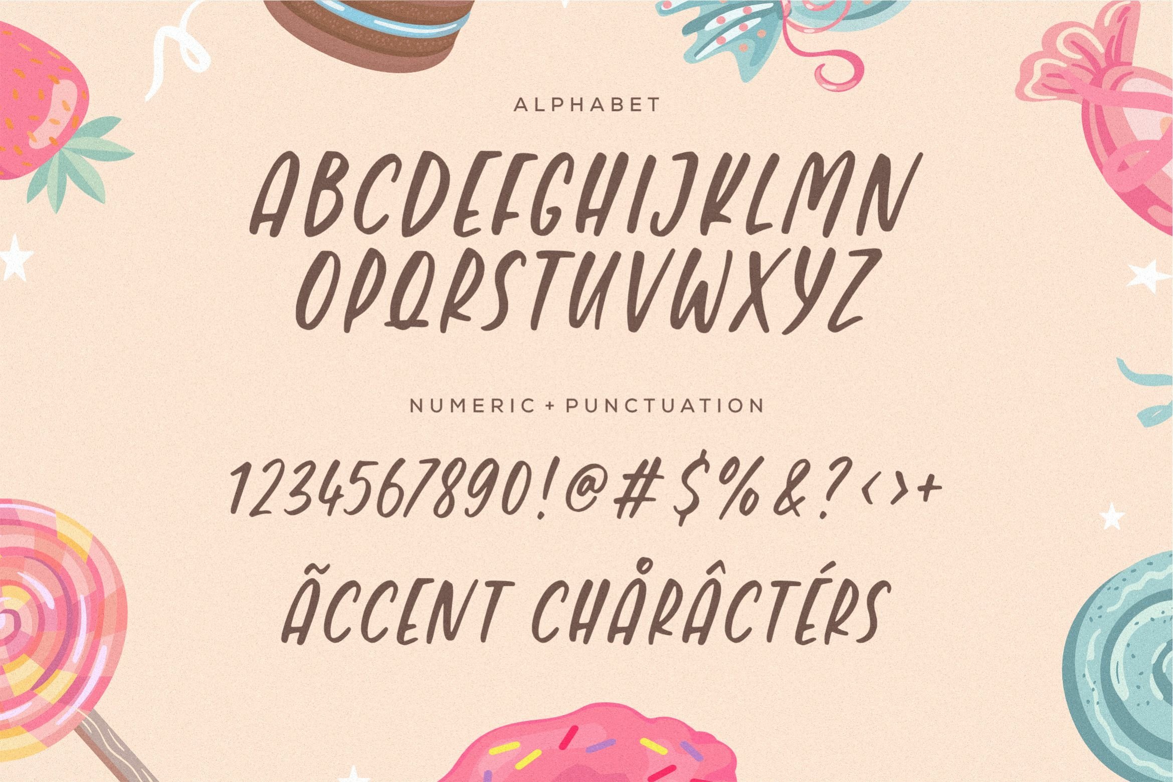 Candyland Font Alphabet
