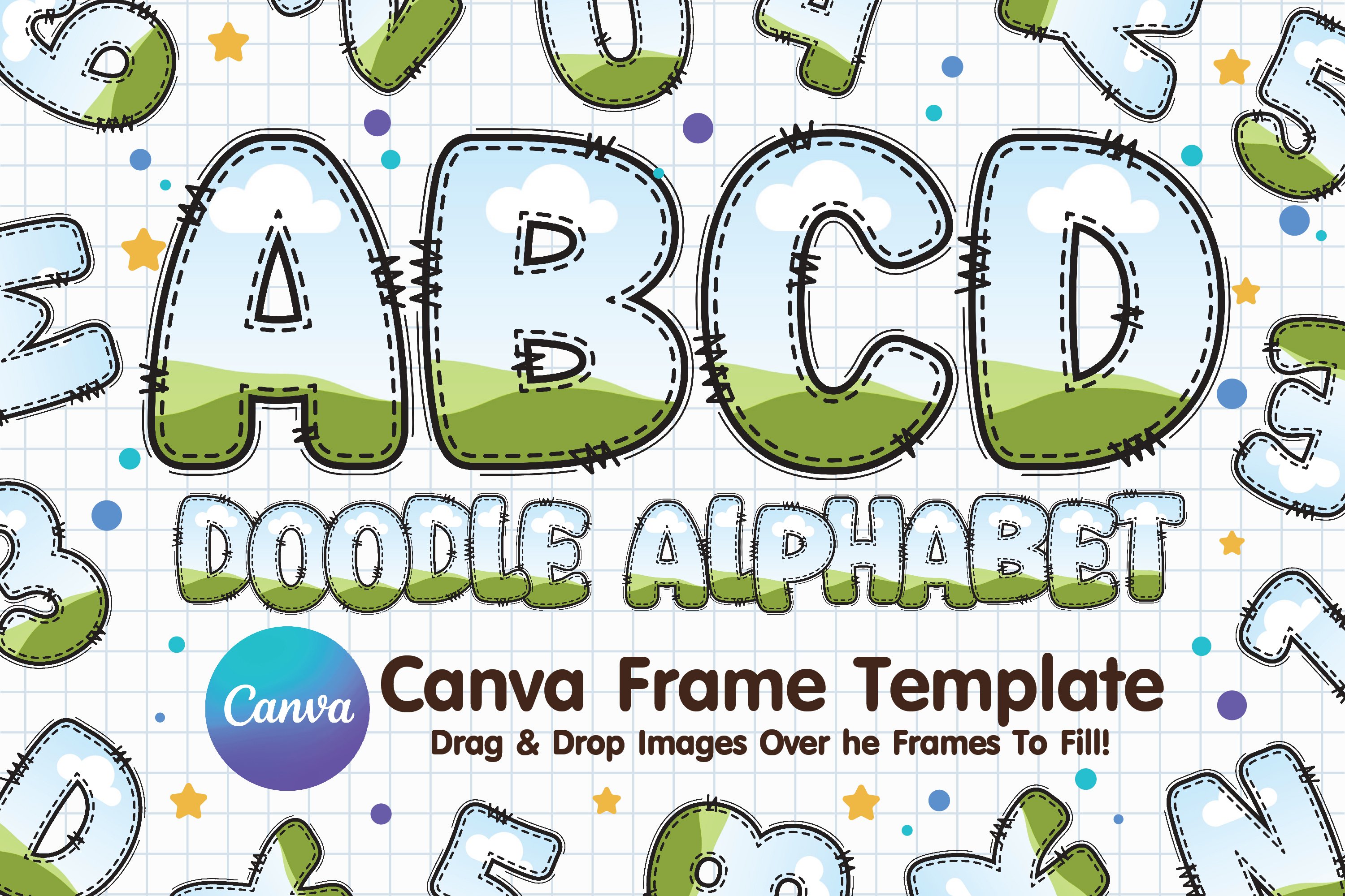 Bubble Letters Alphabet Template
