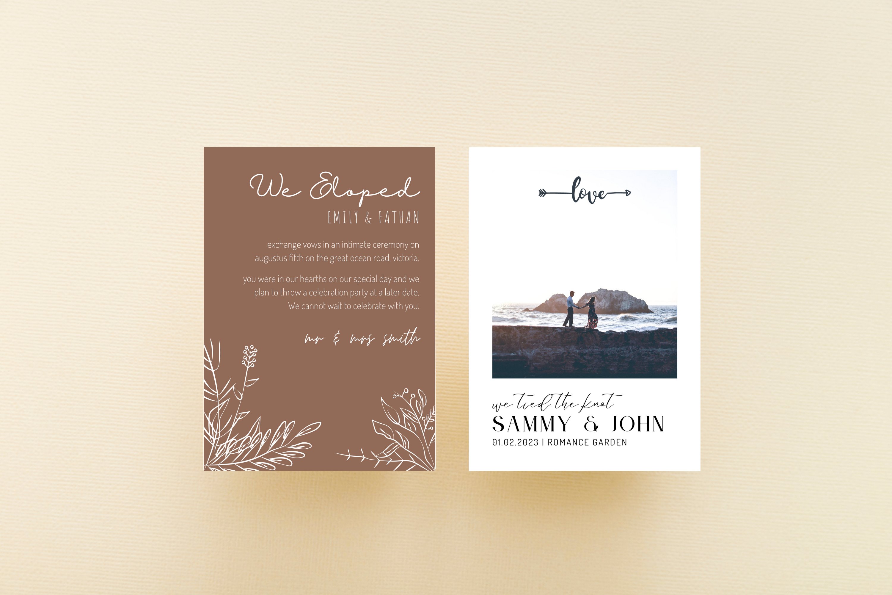 Elopement Announcement Wording