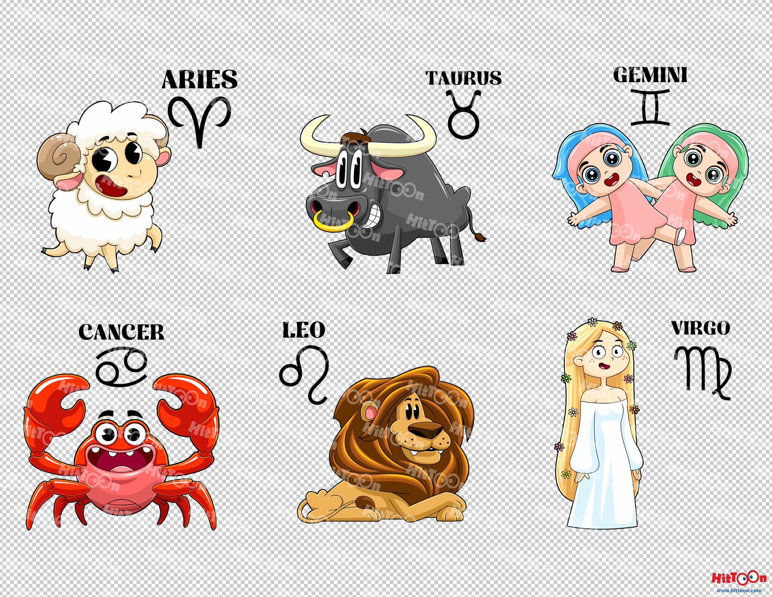 Zodiac cartoon characters 60 photos - Astrologytoyou.com