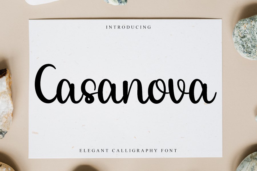Casanova - Elegant Calligraphy Font (1755166) | Calligraphy | Font Bundles