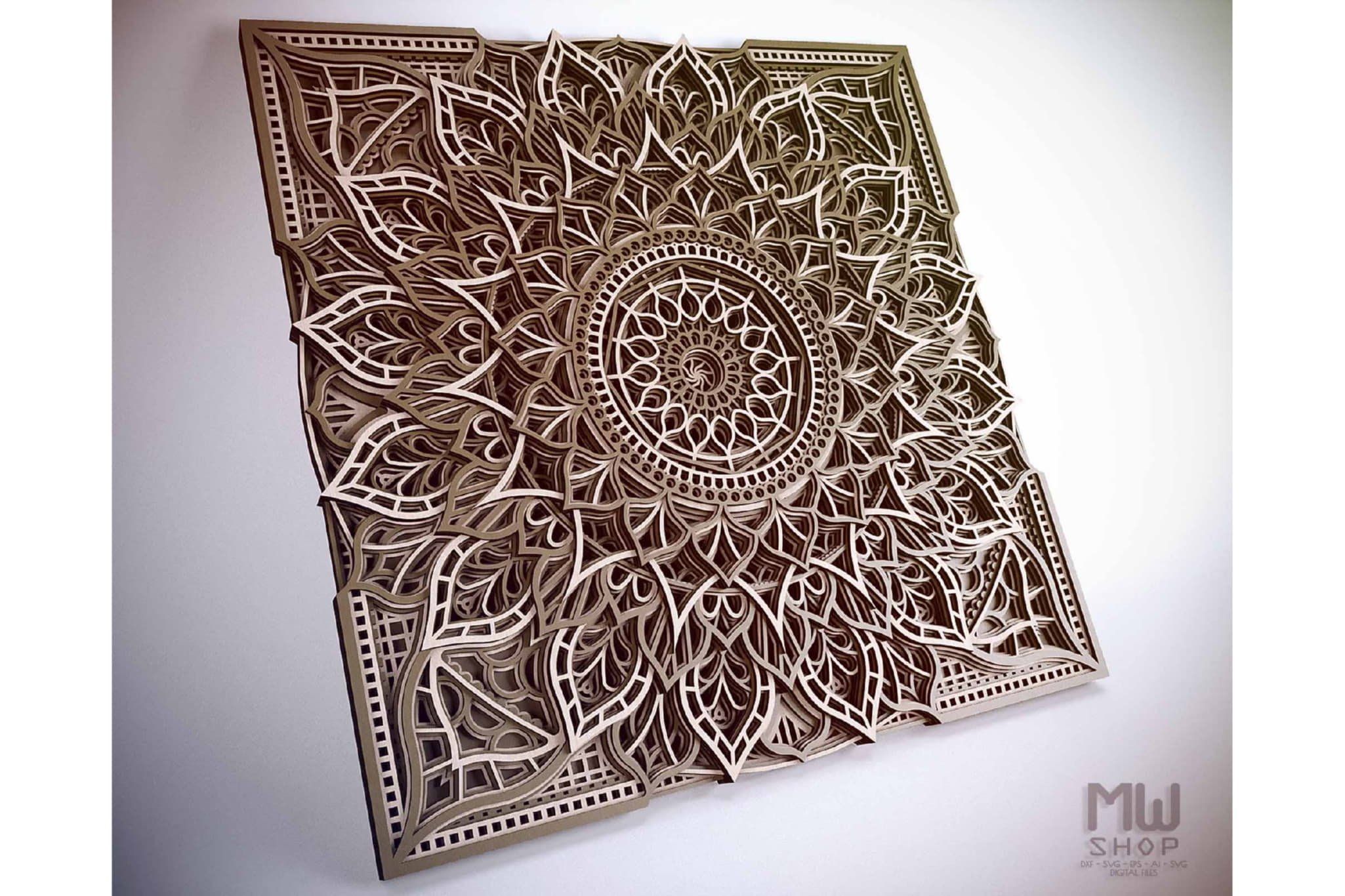 M66 - Multilayer Mandala DXF for Laser cut, Cricut Mandala (586821 ...