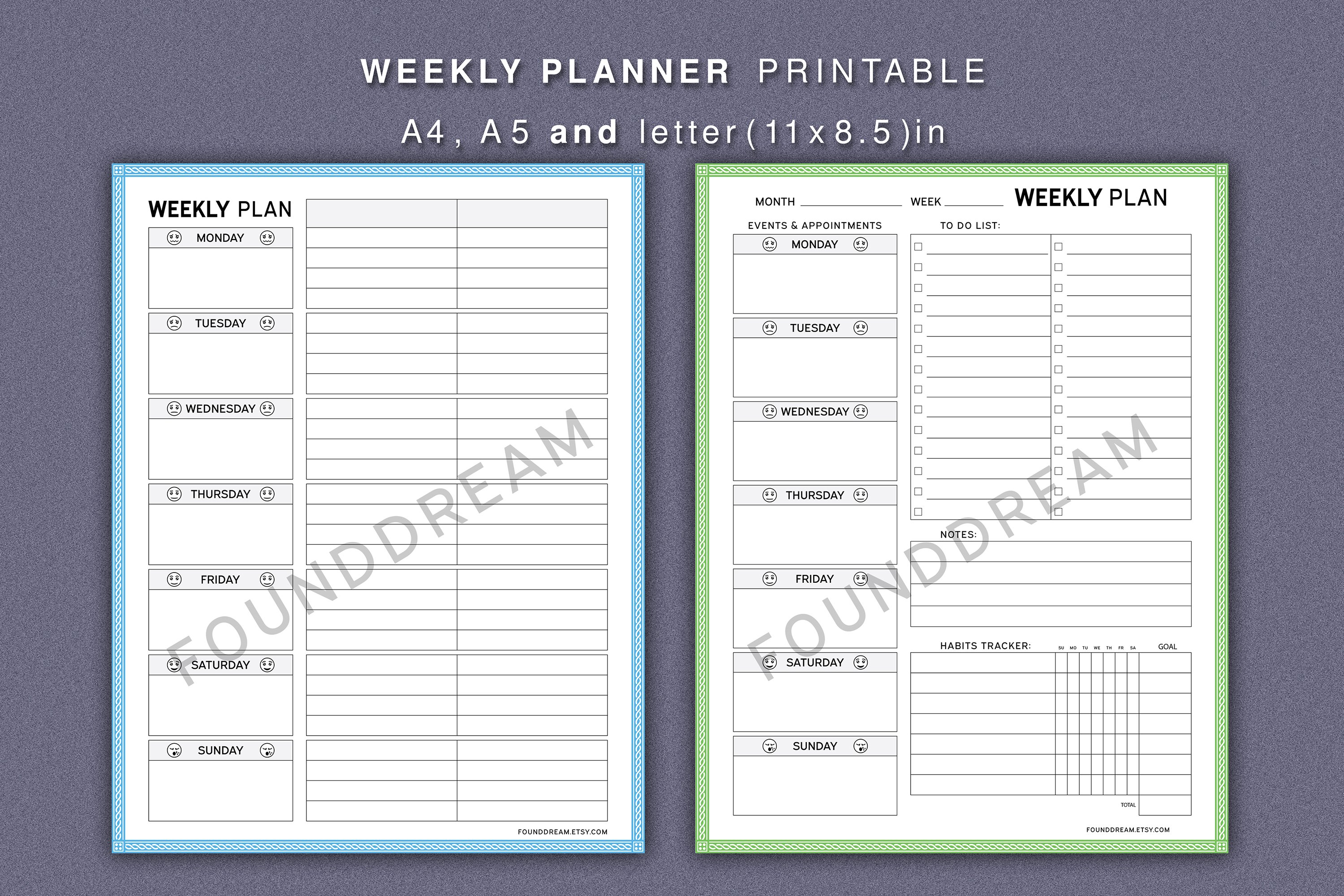 Weekly Planner Printable | To-DO-List (188191) | Presentation Templates ...
