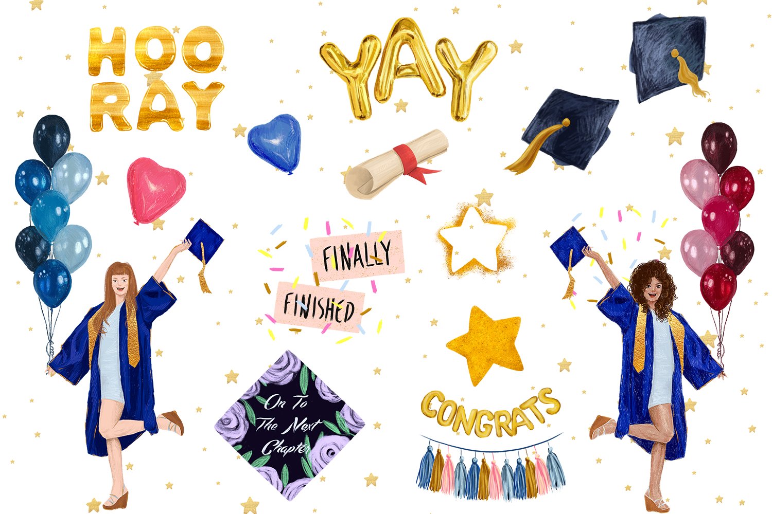 Graduation Digital Illustration Elements High Resolution PNG (658334 ...