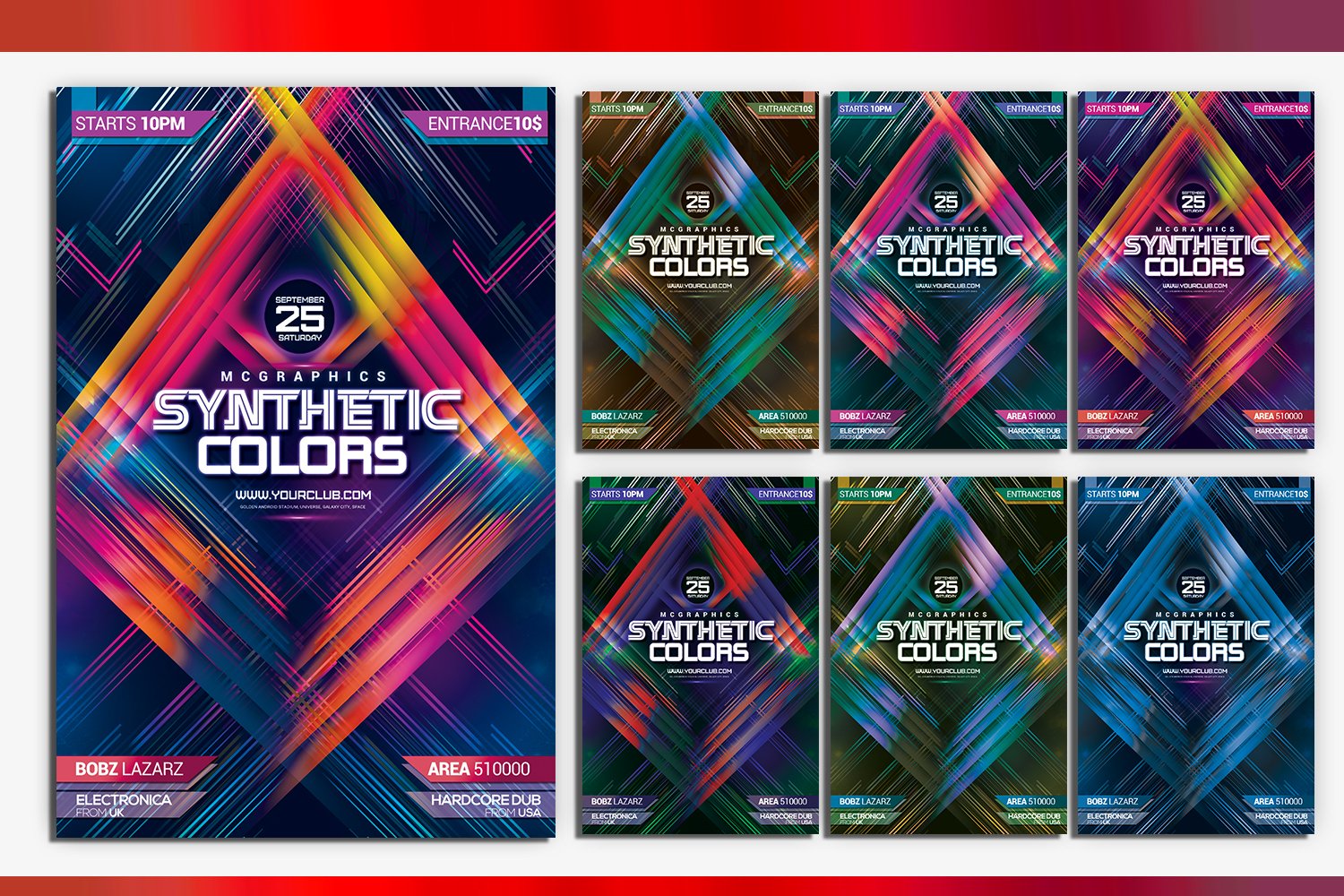 Synthetic Colors Flyer Template (227605) | Flyers | Design Bundles