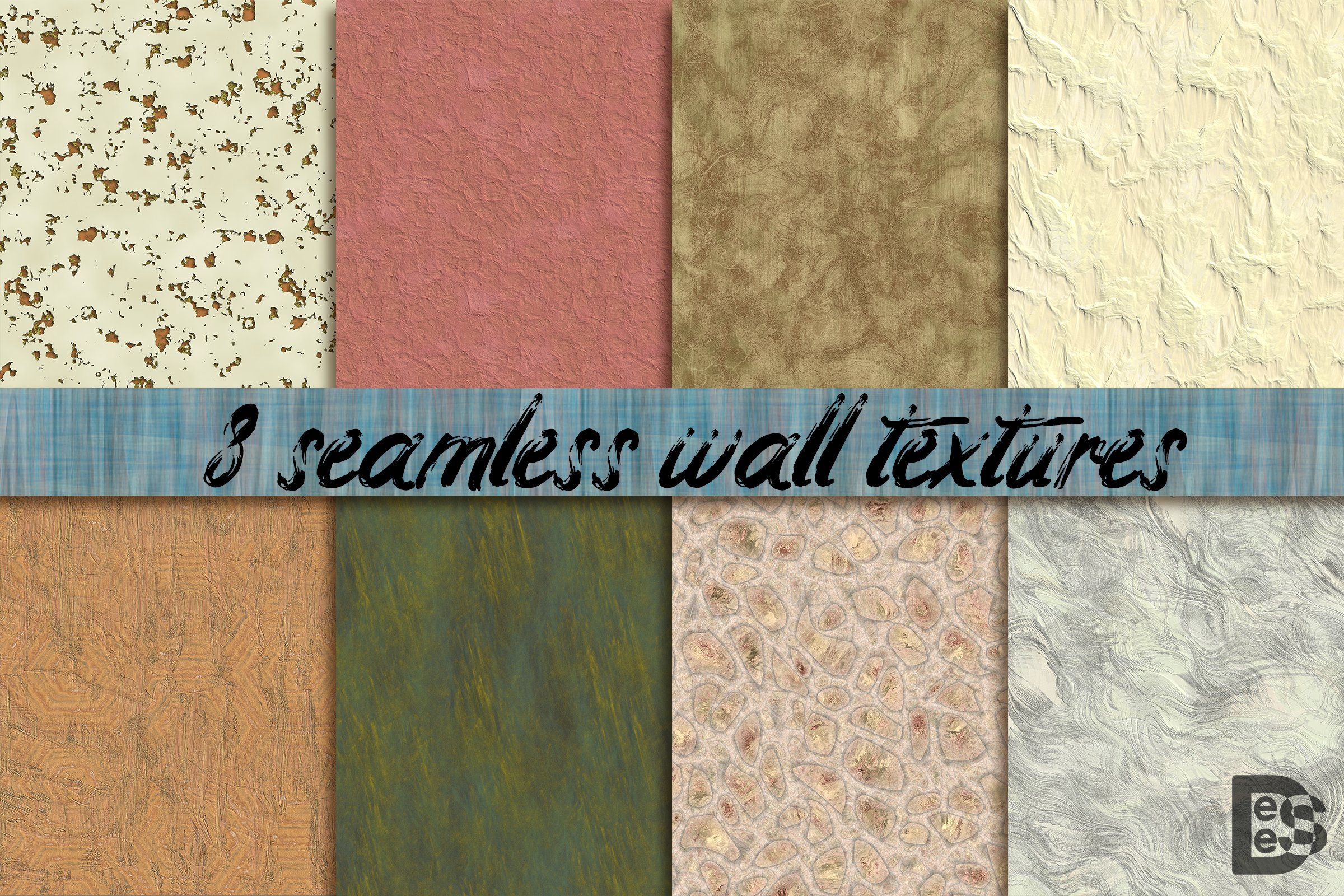 8 wall Textures pack. Seamless pattern (792074) | Textures | Design Bundles