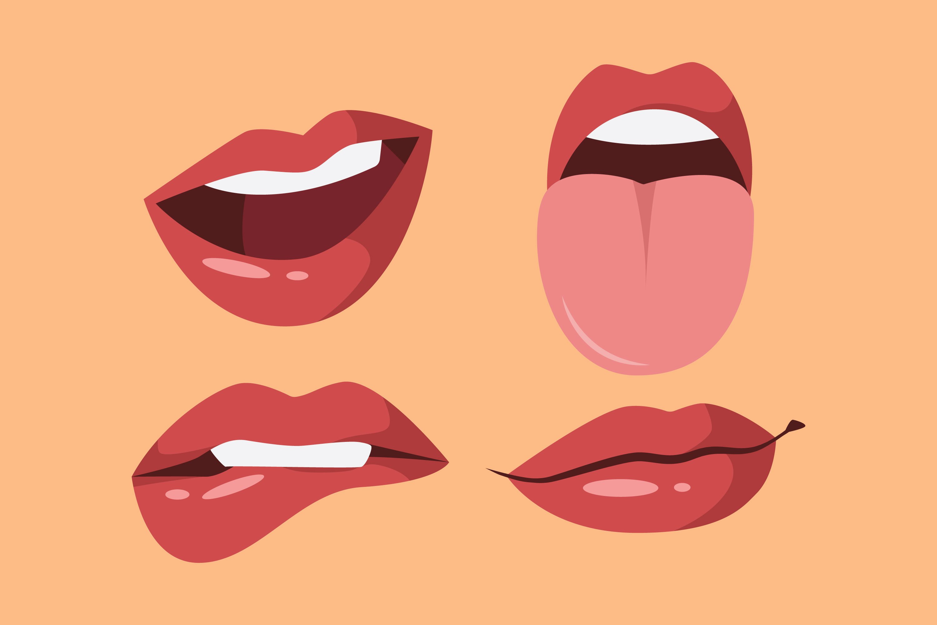 Emotion Expression With Female Lips And Mouth