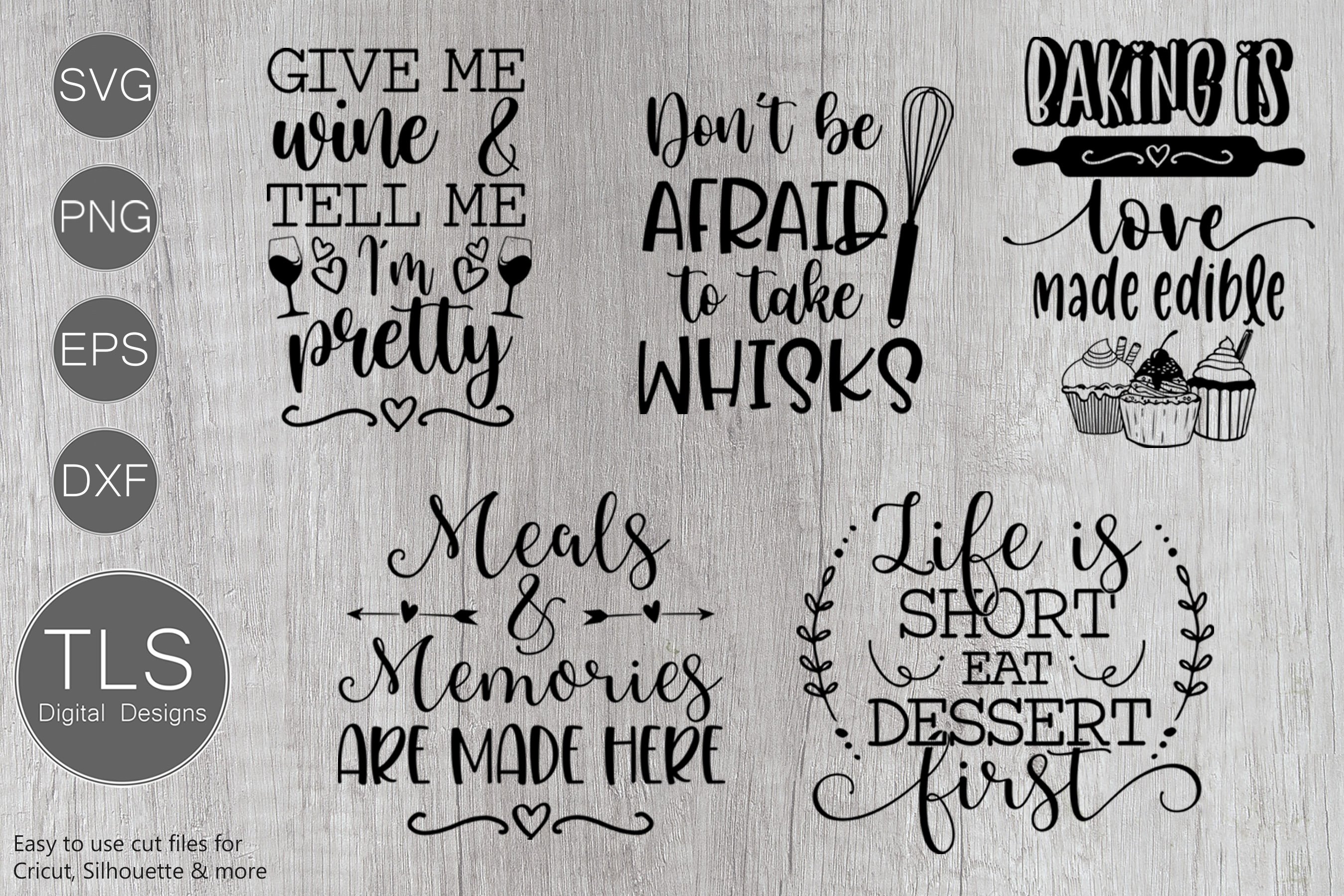 Kitchen Quotes SVG Bundle (1211668) | Cut Files | Design Bundles