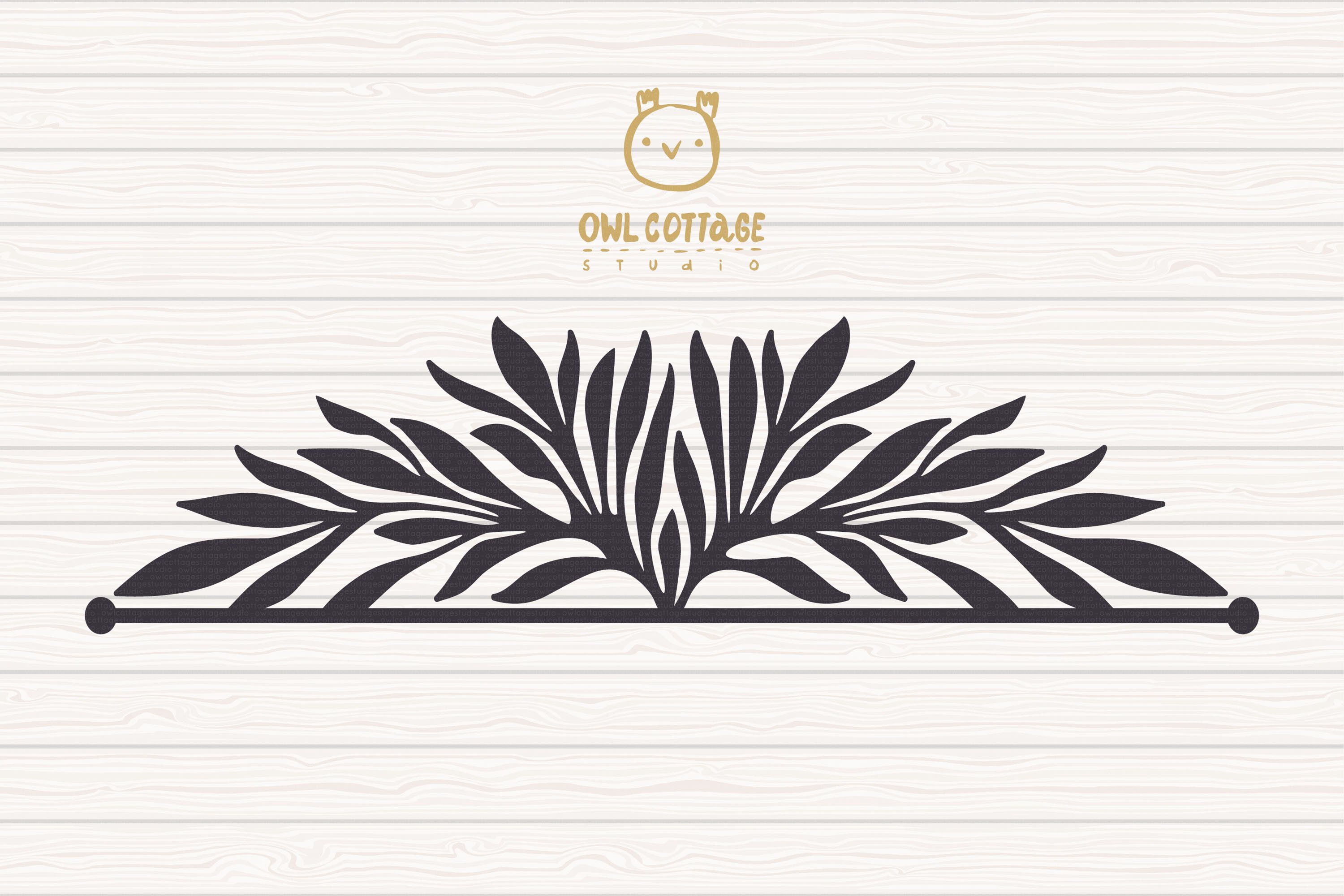 Laurel Leaf Split Border SVG, Floral Monogram, Wedding Sign (386665 ...