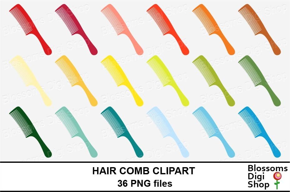 Hair Comb Clipart (580212) | Stickers | Design Bundles