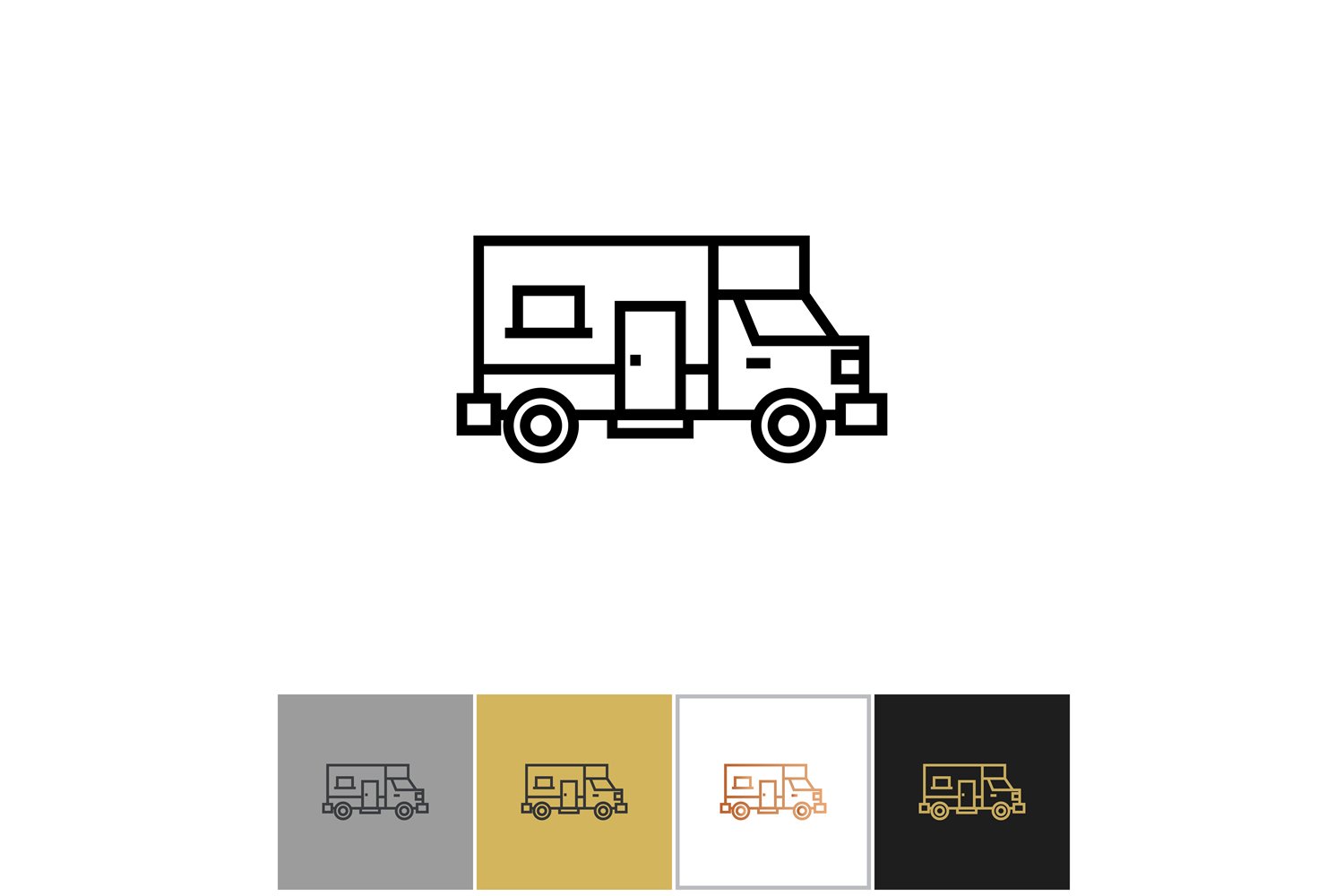 Recreational vehicle icon, motor home camper sign, family ca (910940 ...