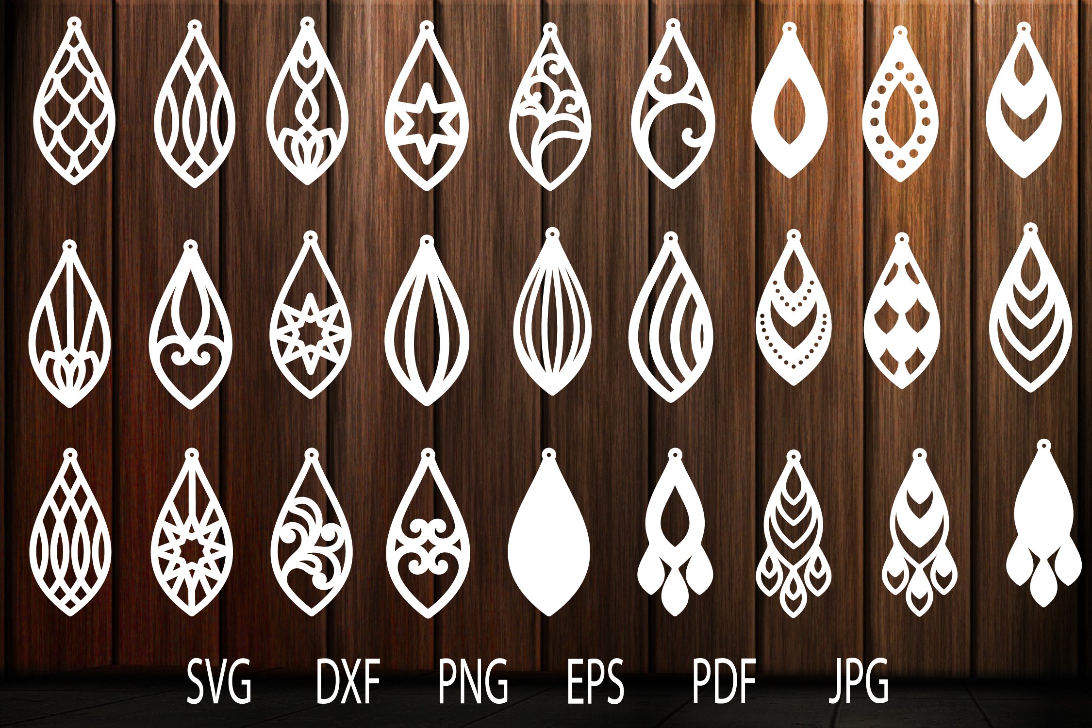 Earring Template Svg