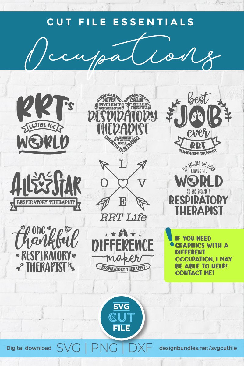 Respiratory therapist svg bundle - RT svg files for crafters (451091 ...