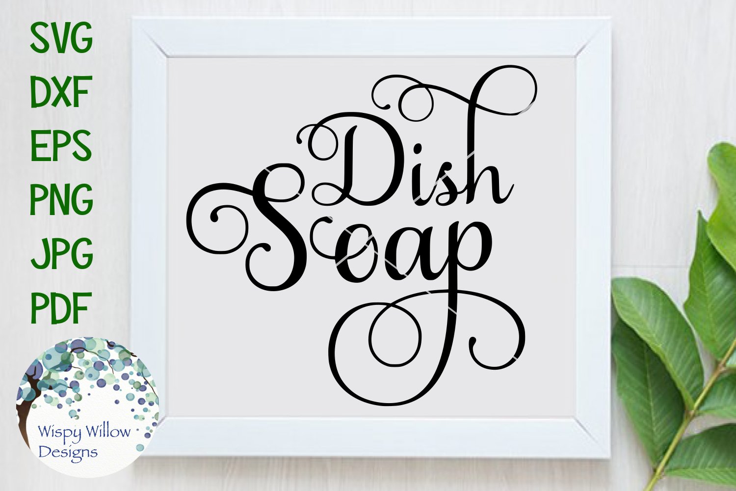 Elegant Dish Soap Label SVG Cut File (105799) | SVGs | Design Bundles