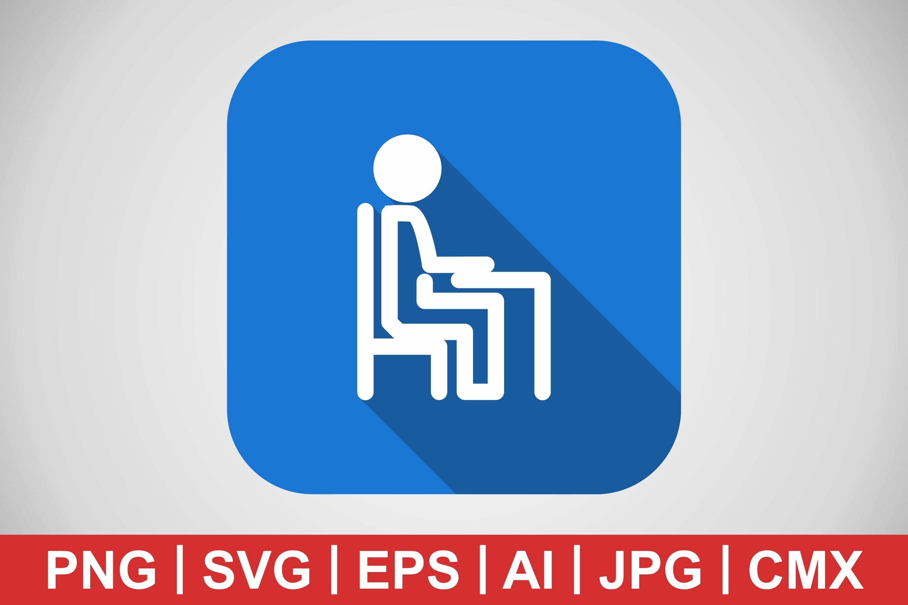 Vector Sitting on Desk Icon (1037259) | Icons | Design Bundles
