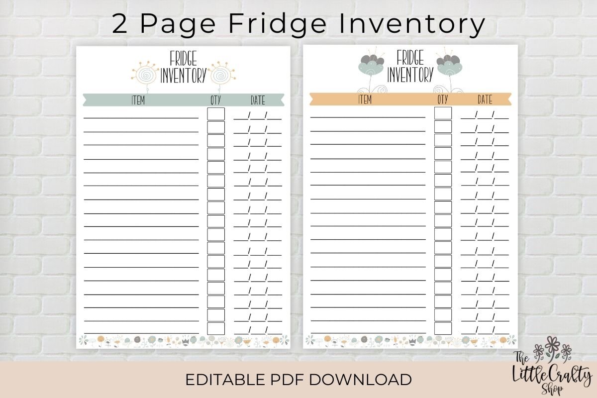 Kitchen Inventory Bundle - Editable (571787) | Digital | Design Bundles