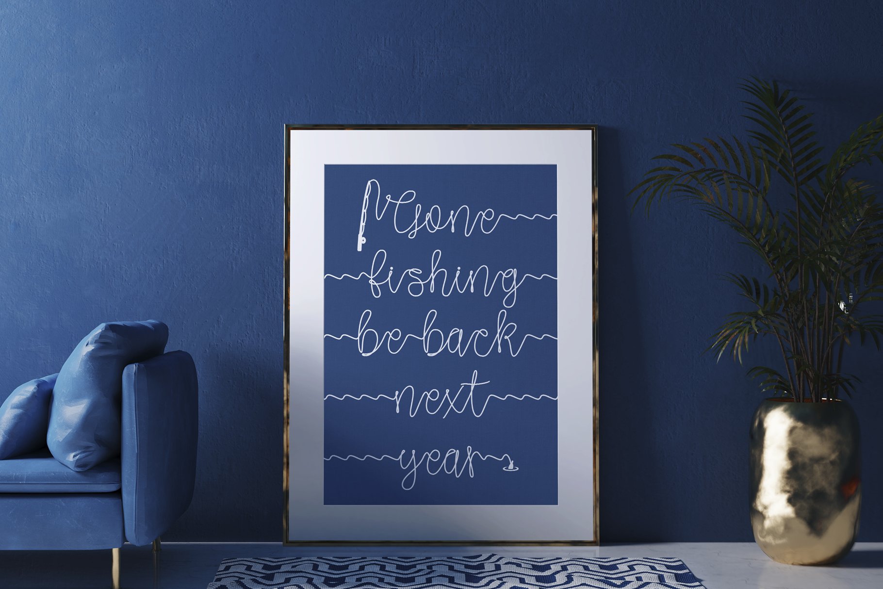 Gone Fishing - a fishing line font (661073) | Themed | Font Bundles