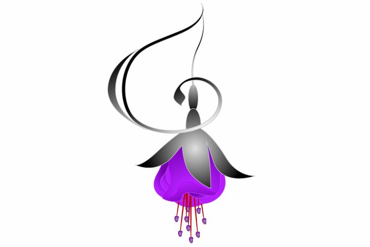 Fuchsia, flower design element. (1294151) | Illustrations | Design Bundles