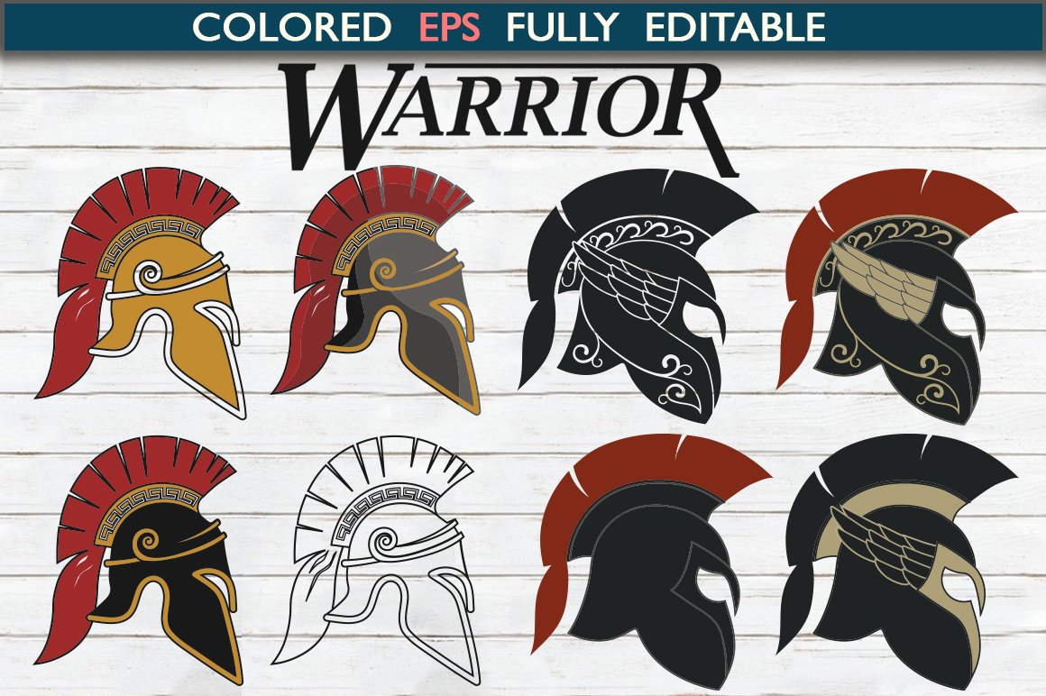 Spartan Roman Warrior Cutting SVG Template Bundle (880431) | Cut Files ...