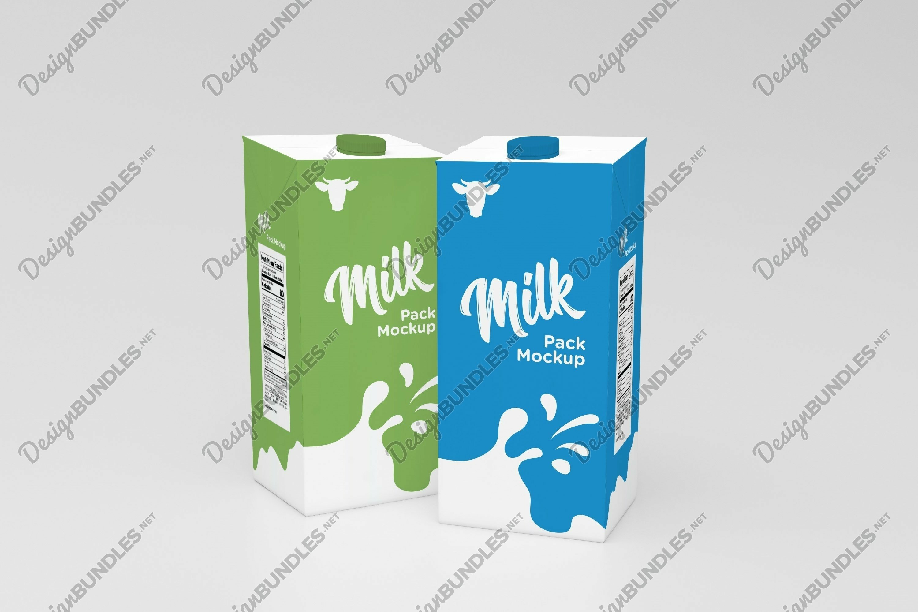 Milk Pack Packaging Mockup (1461143) | Craft Mockups | Design Bundles