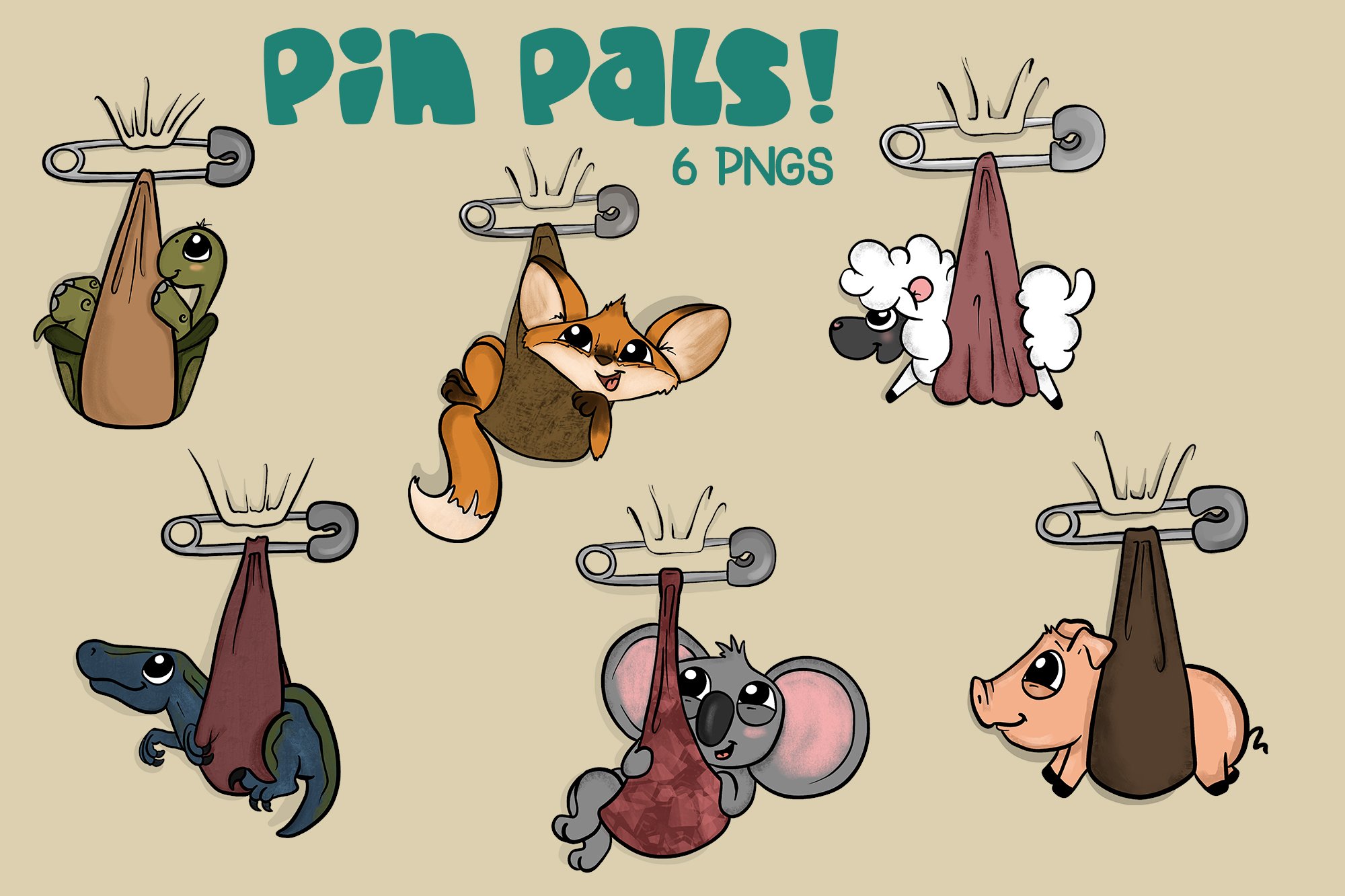 Animal Pocket Pals | Pin Pals | Animals PNGs| Adorable PNG (352584 ...