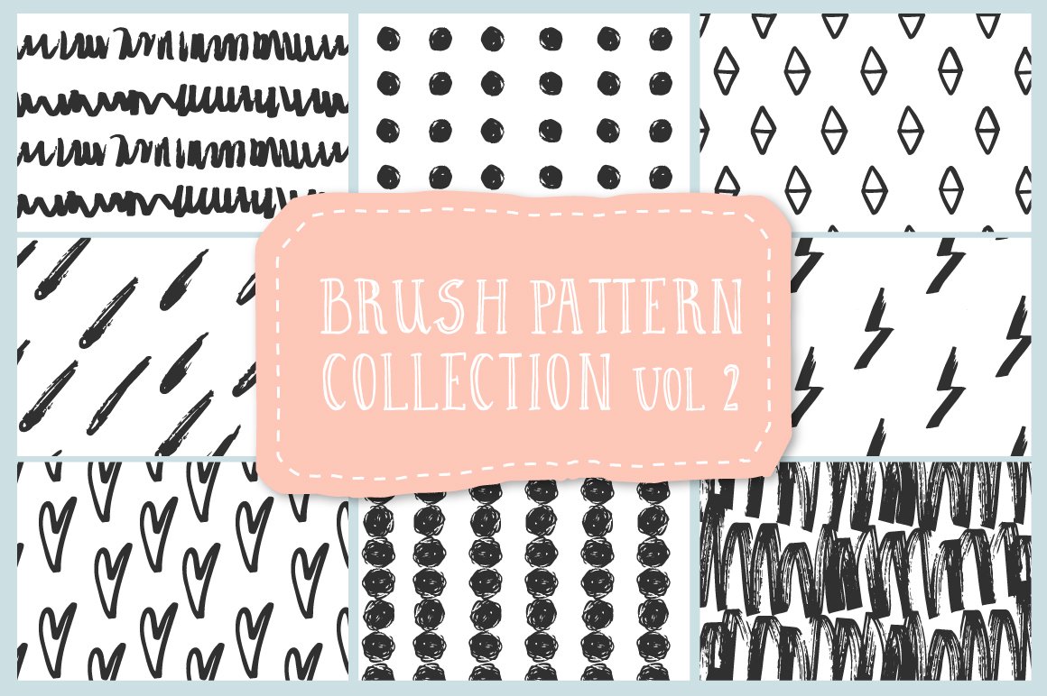 Brush pattern collection vol2 (49864) | Patterns | Design Bundles