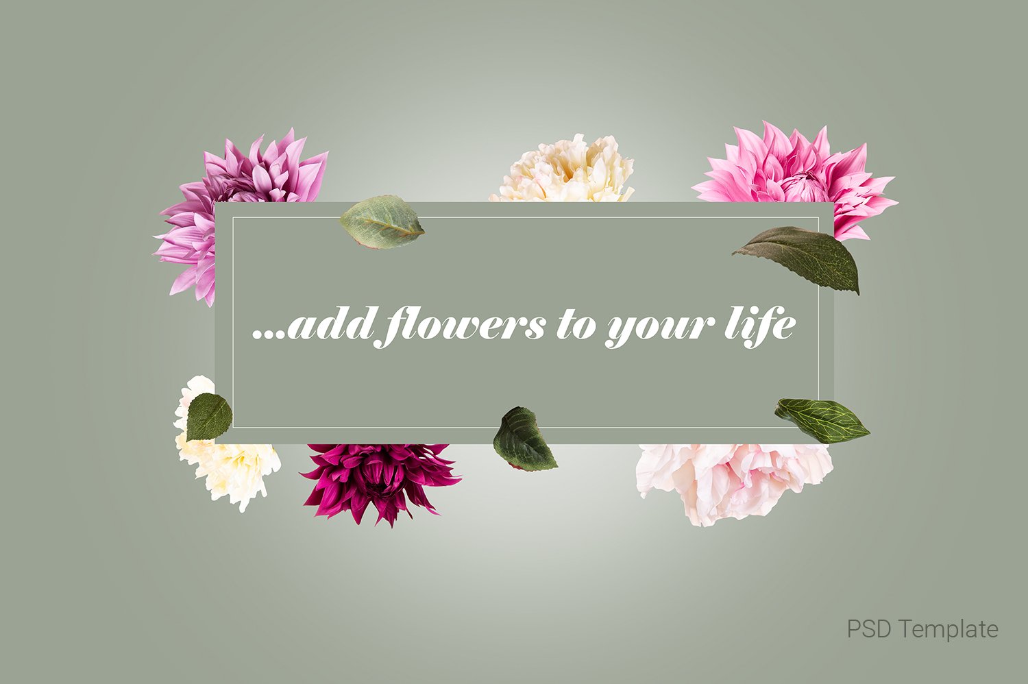 Flowers Scene Creator Mockup Set (127233) | Decorations | Design Bundles