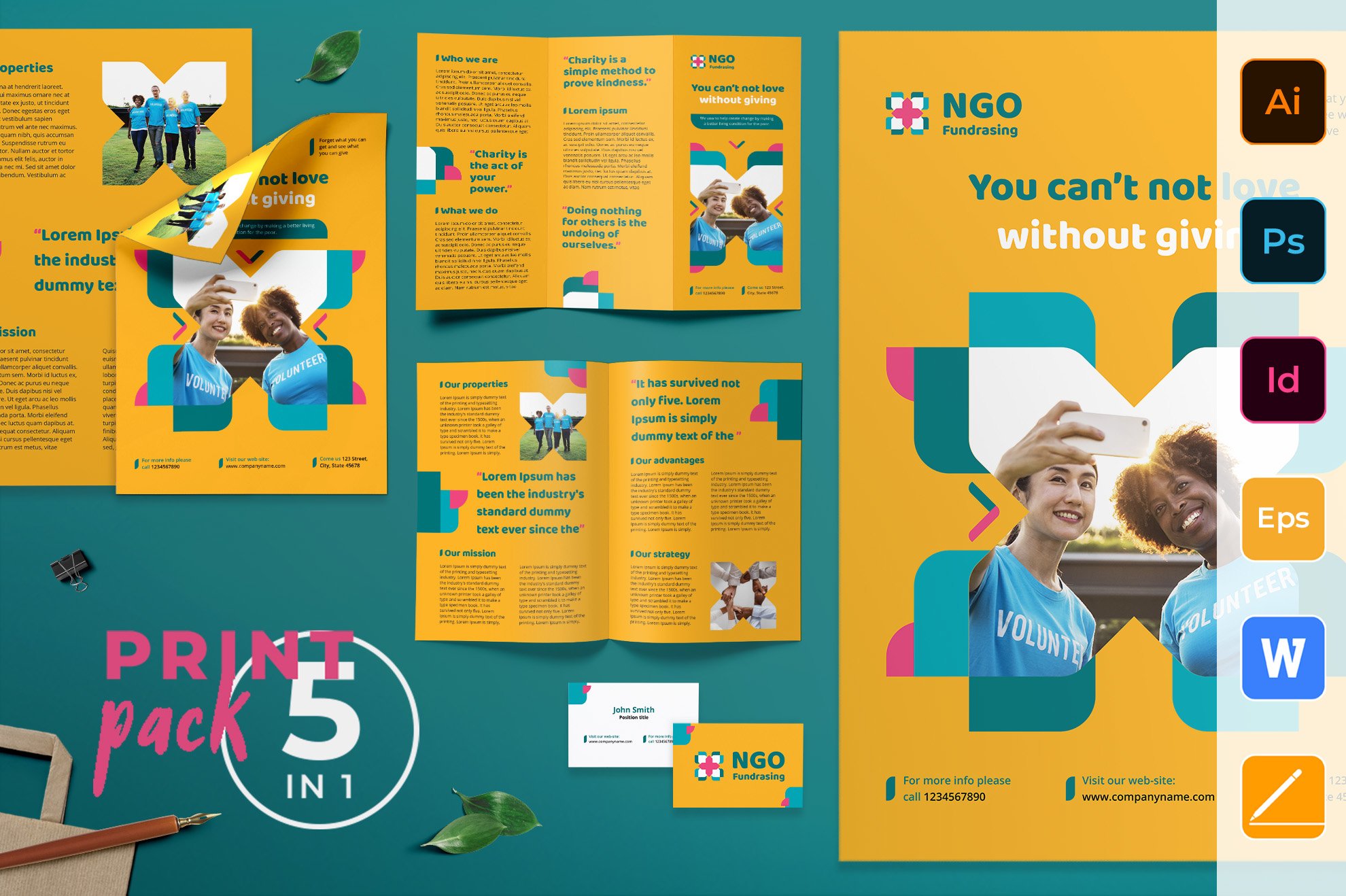 NGO Print Pack (443107) | Flyers | Design Bundles