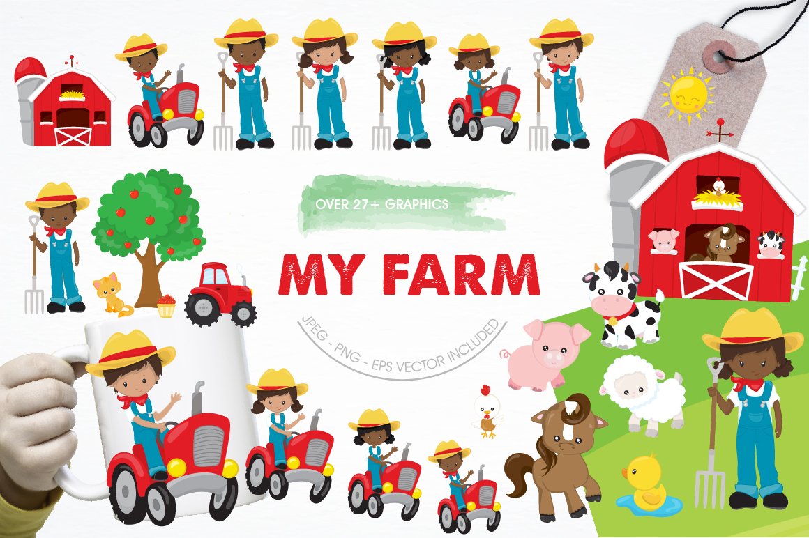My Farm graphics and illustrations (363248) | Illustrations | Design ...