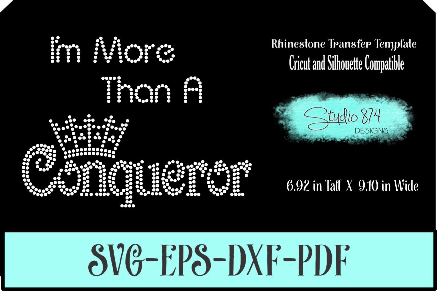 Faith Religious Rhinestone SVG Template - Conqueror (363918) | Cut ...