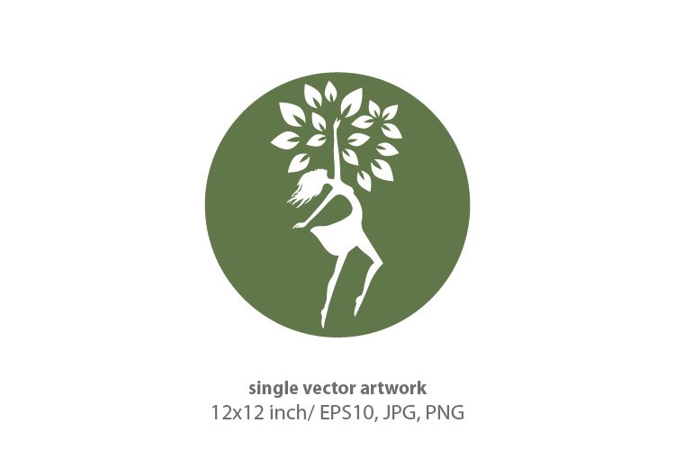 Female Tree - single vector artwork (704135) | Vectors | Design Bundles