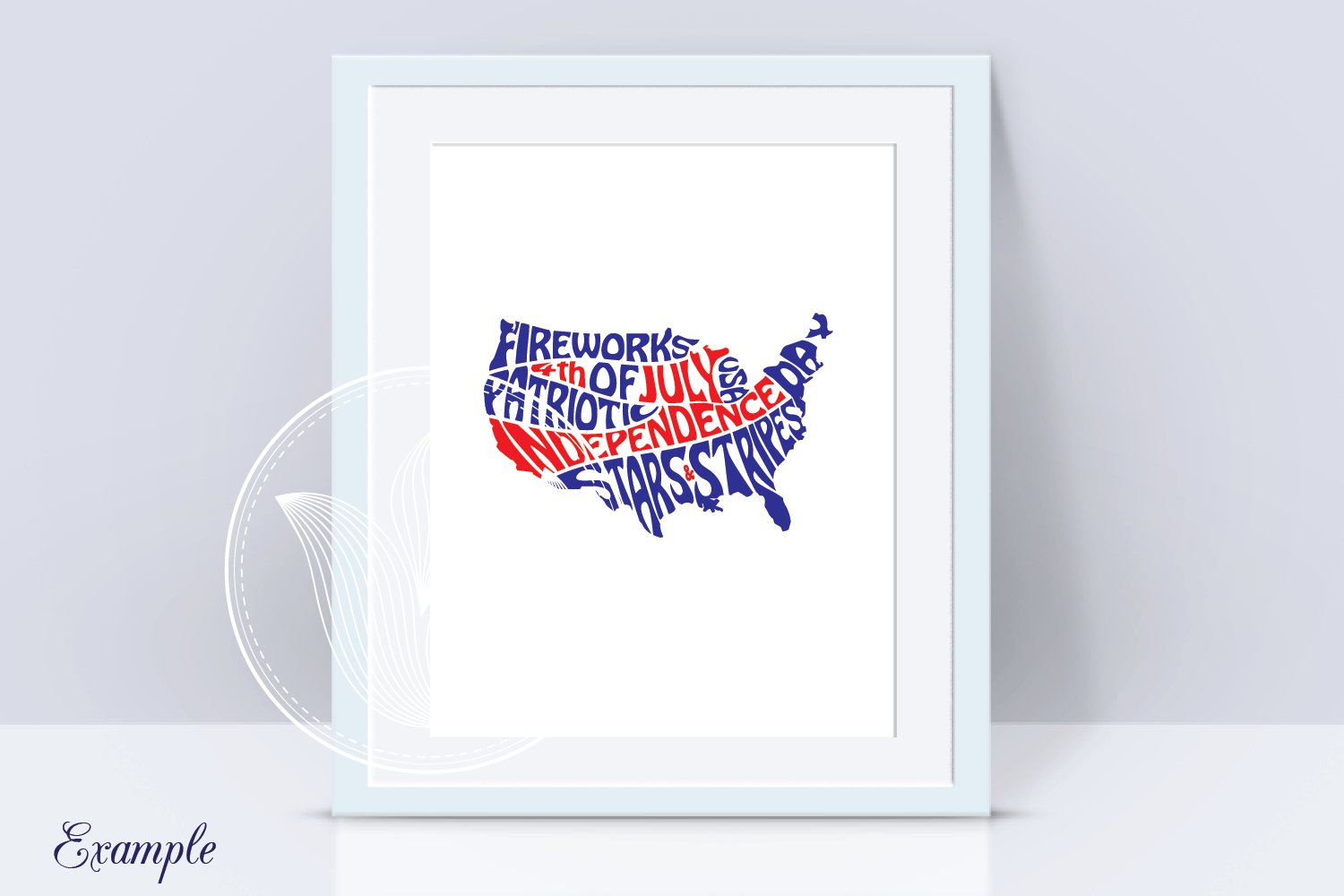 Digital 4th of July word art, USA jpg, png, pdf, eps, svg (105549 ...