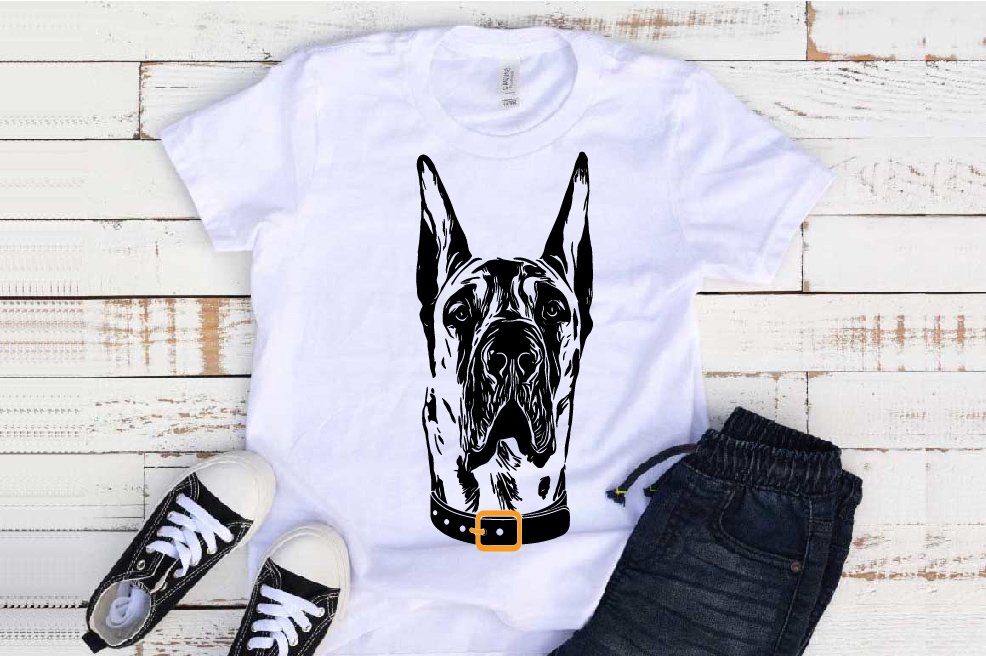 Great Dane whit collar svg dog Hound merica patriotic 1499s (294005 ...