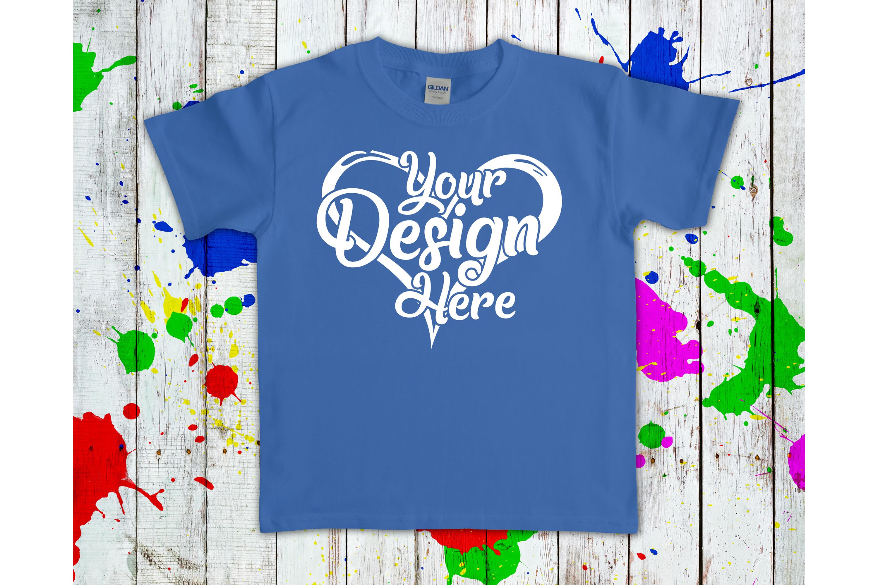 33 Gildan 5000B Mockups Youth Bundle Paint Splatter 016 (279624 ...