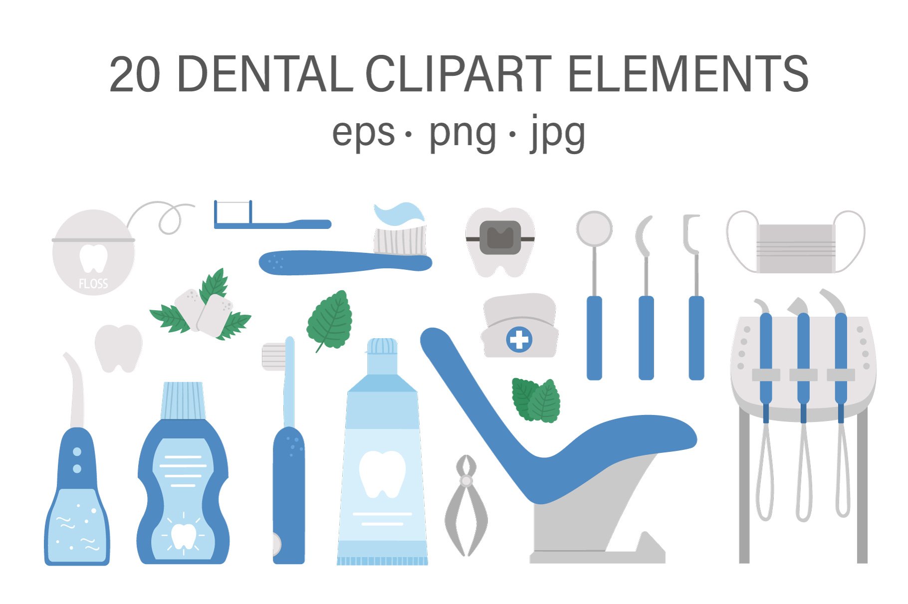 Dental clinic kit for kids (620082) | Illustrations | Design Bundles