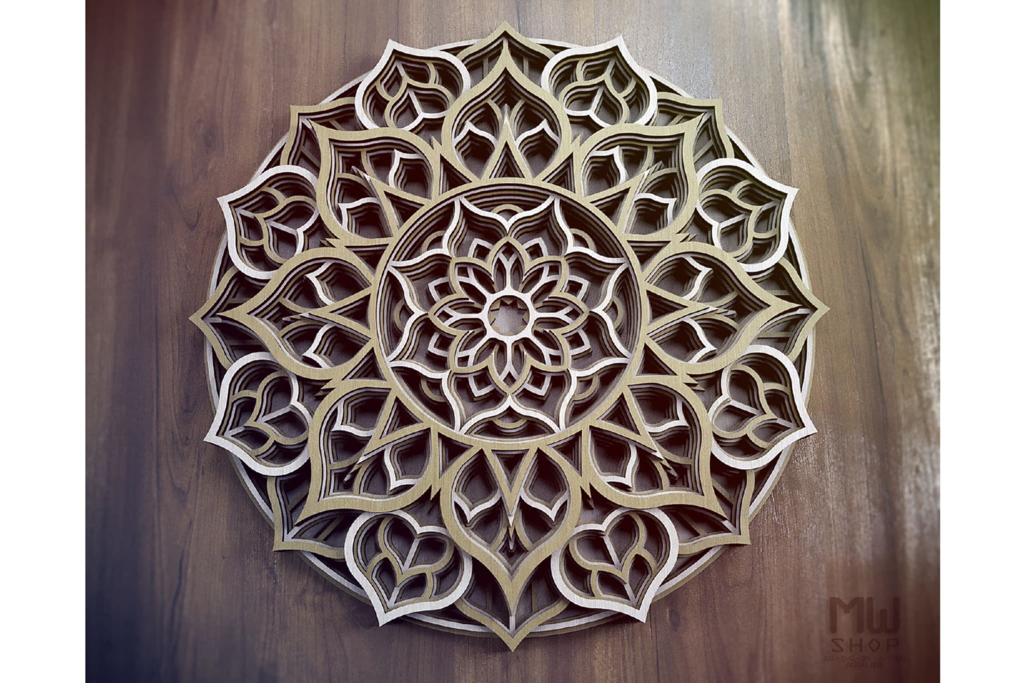 M106 - Flower Mandala DXF file, Multilayer Mandala Pattern (650896 ...