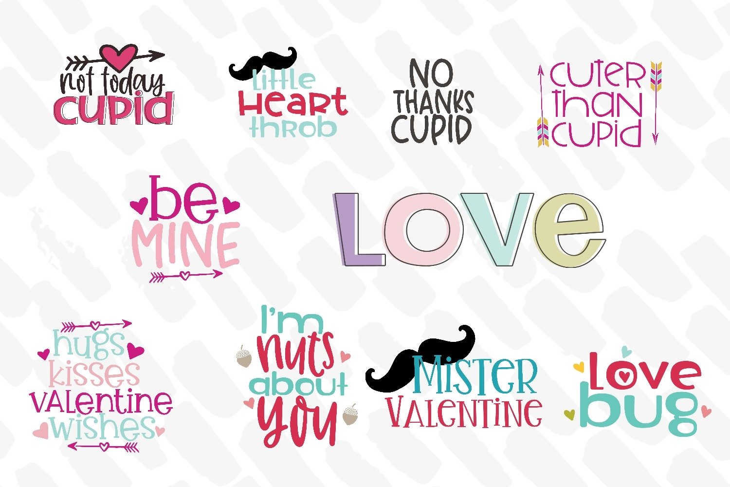 Valentine SVG Bundle (192529) | Cut Files | Design Bundles