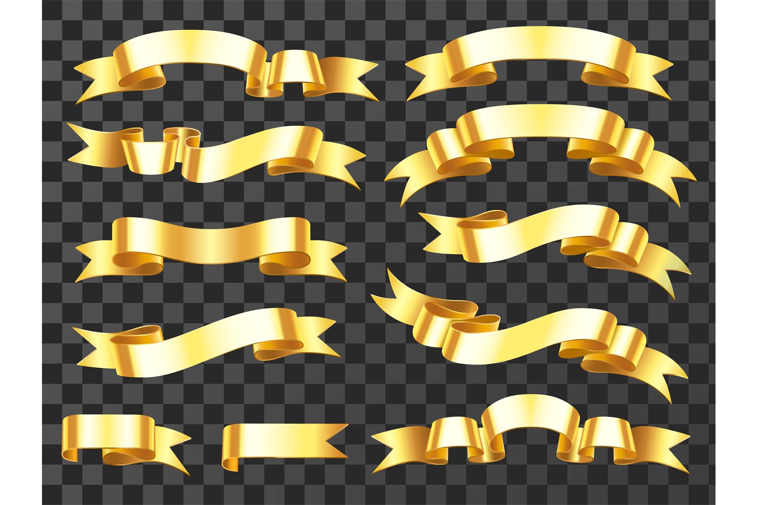 Realistic gold banner. Golden horizontal (977970)
