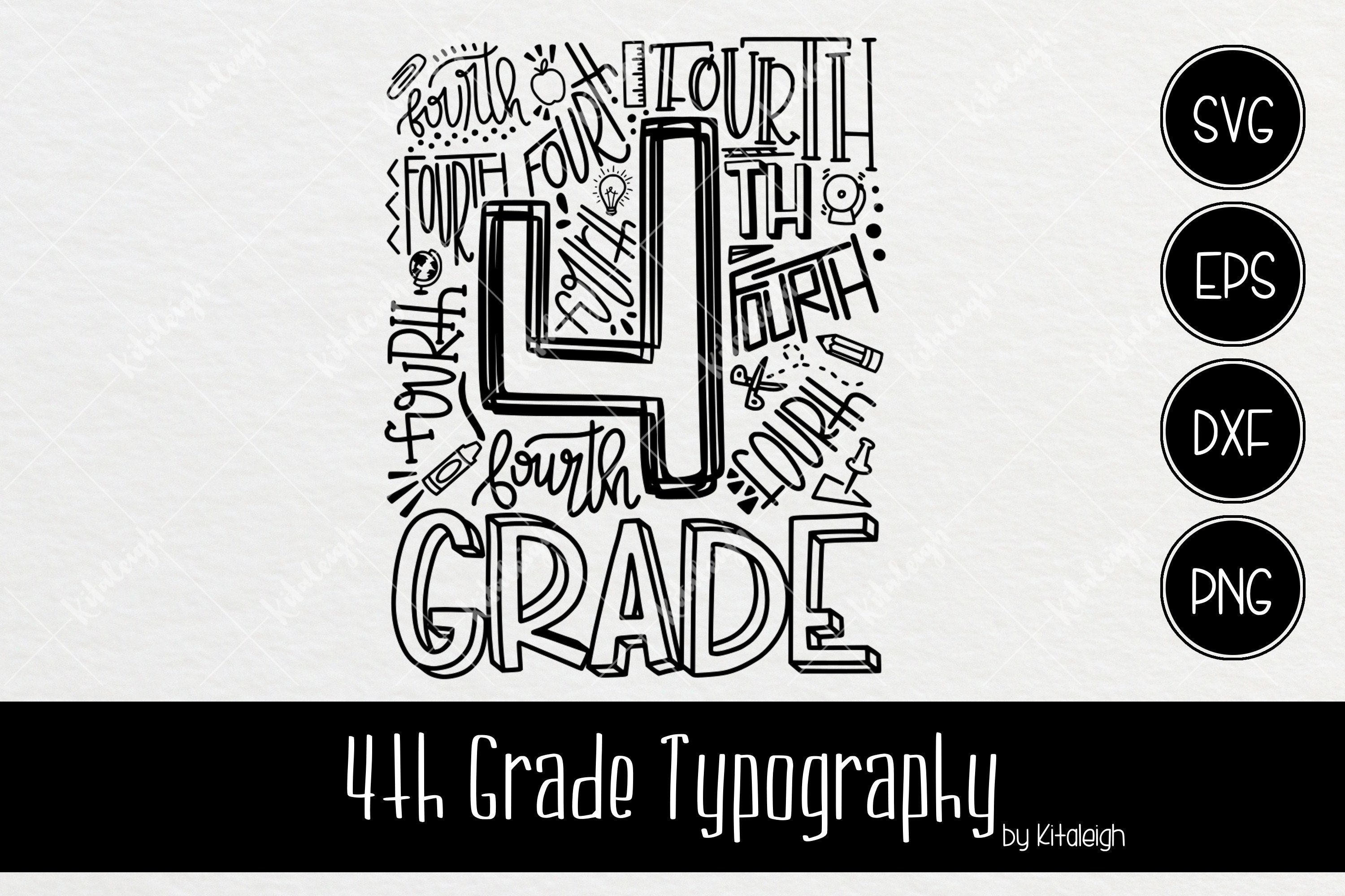 4th Grade Typography (112304) | Hand Lettered | Design Bundles