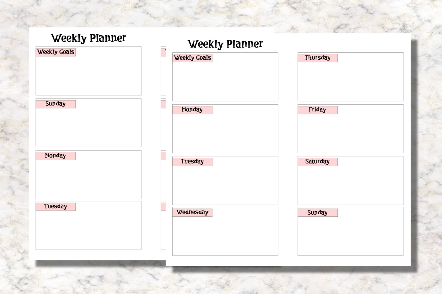 Decorative Flowers Standard Size Notebook Inserts Planner