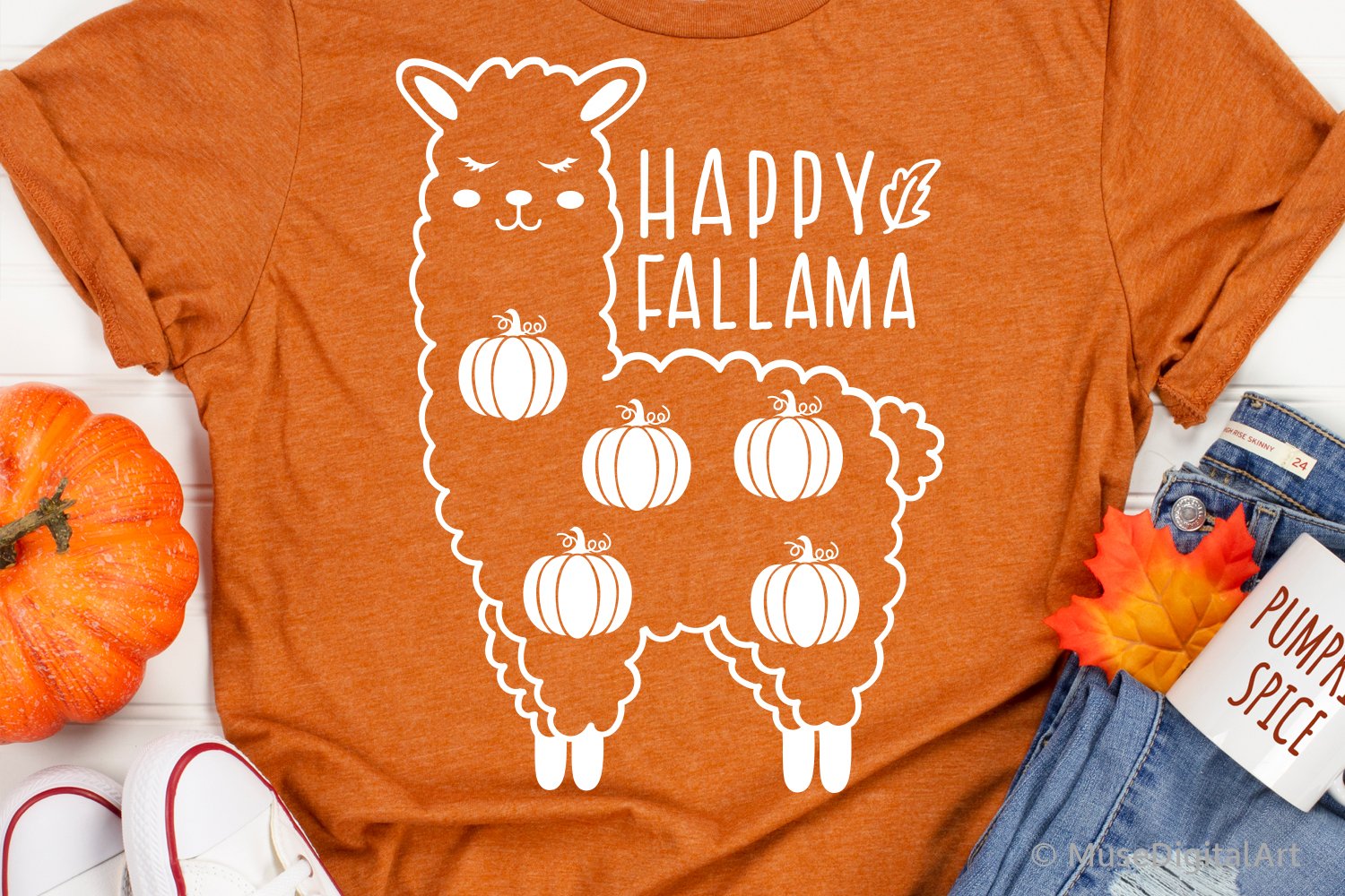 Fall Llama Svg, Happy Fall, Funny Kids Svg Pumpkin Patch Svg (894158 ...