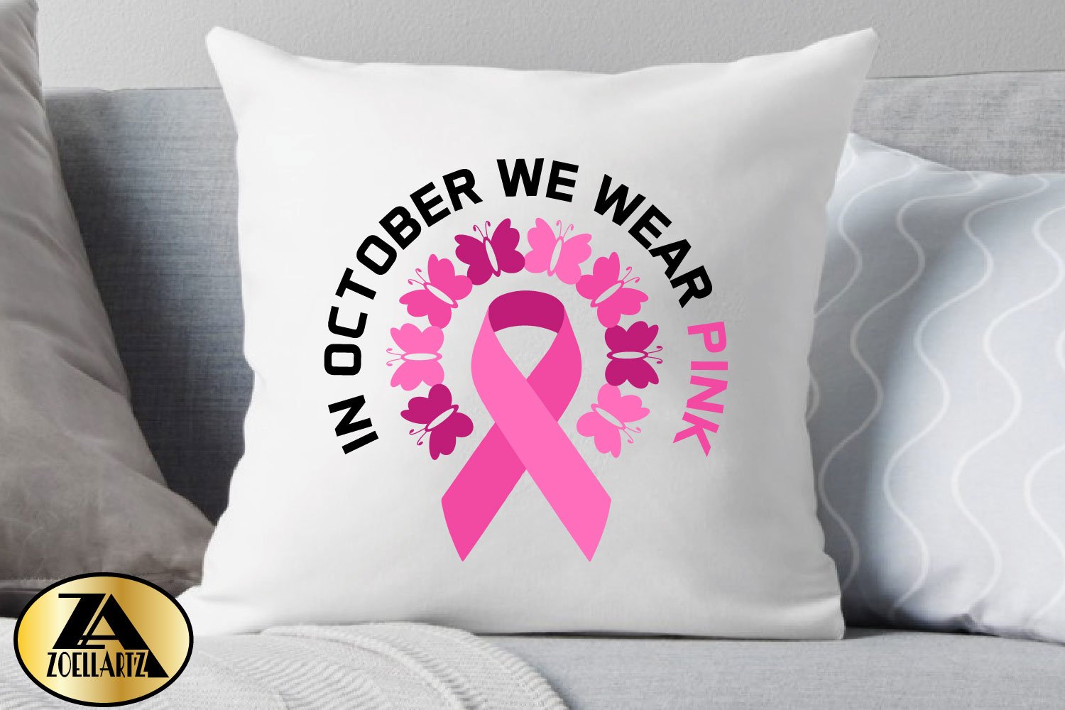In October-We Wear Pink SVG Awareness Ribbon SVG PNG EPS DXF (919684 ...