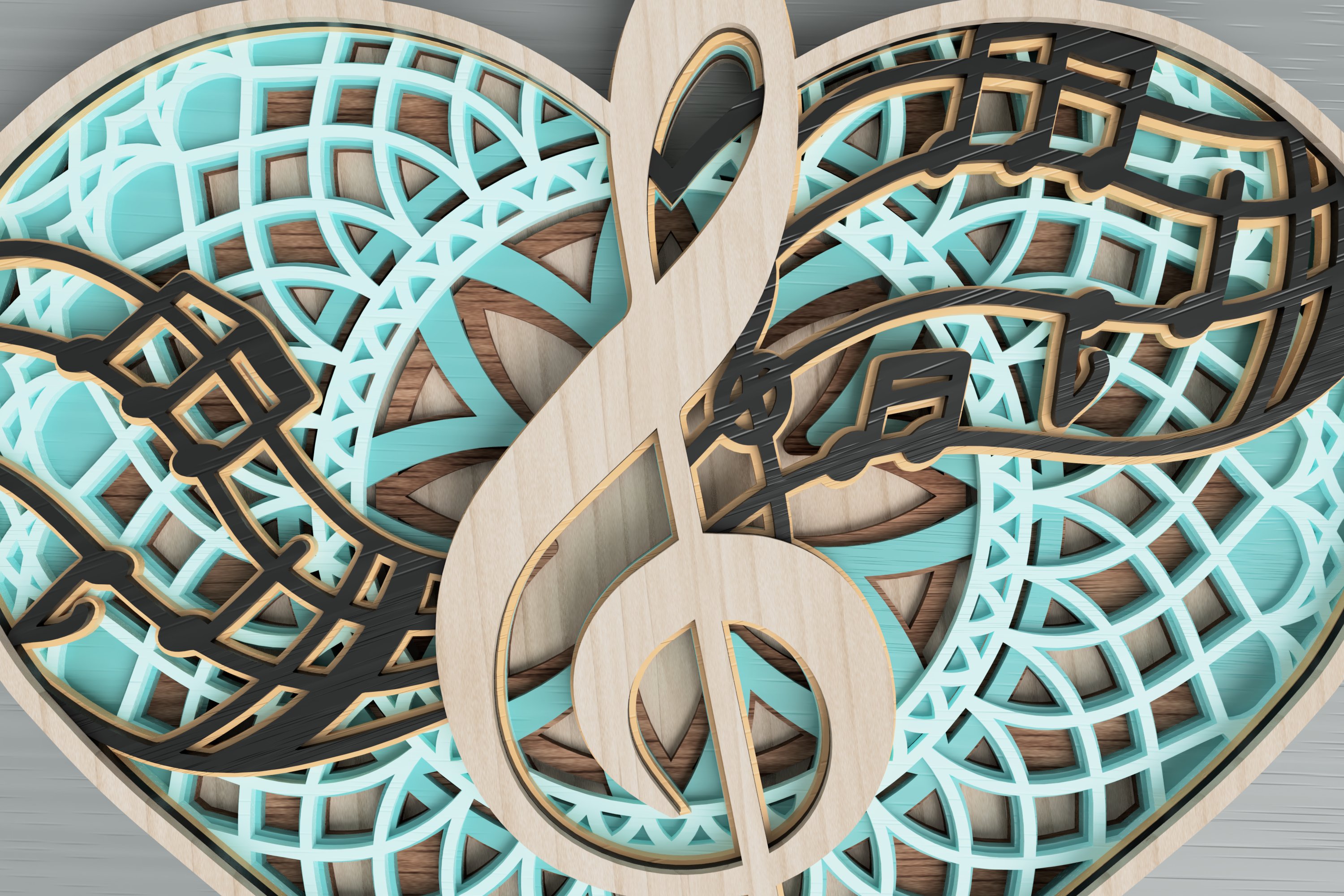 Music laser cut file - dedicated to the Love of Music