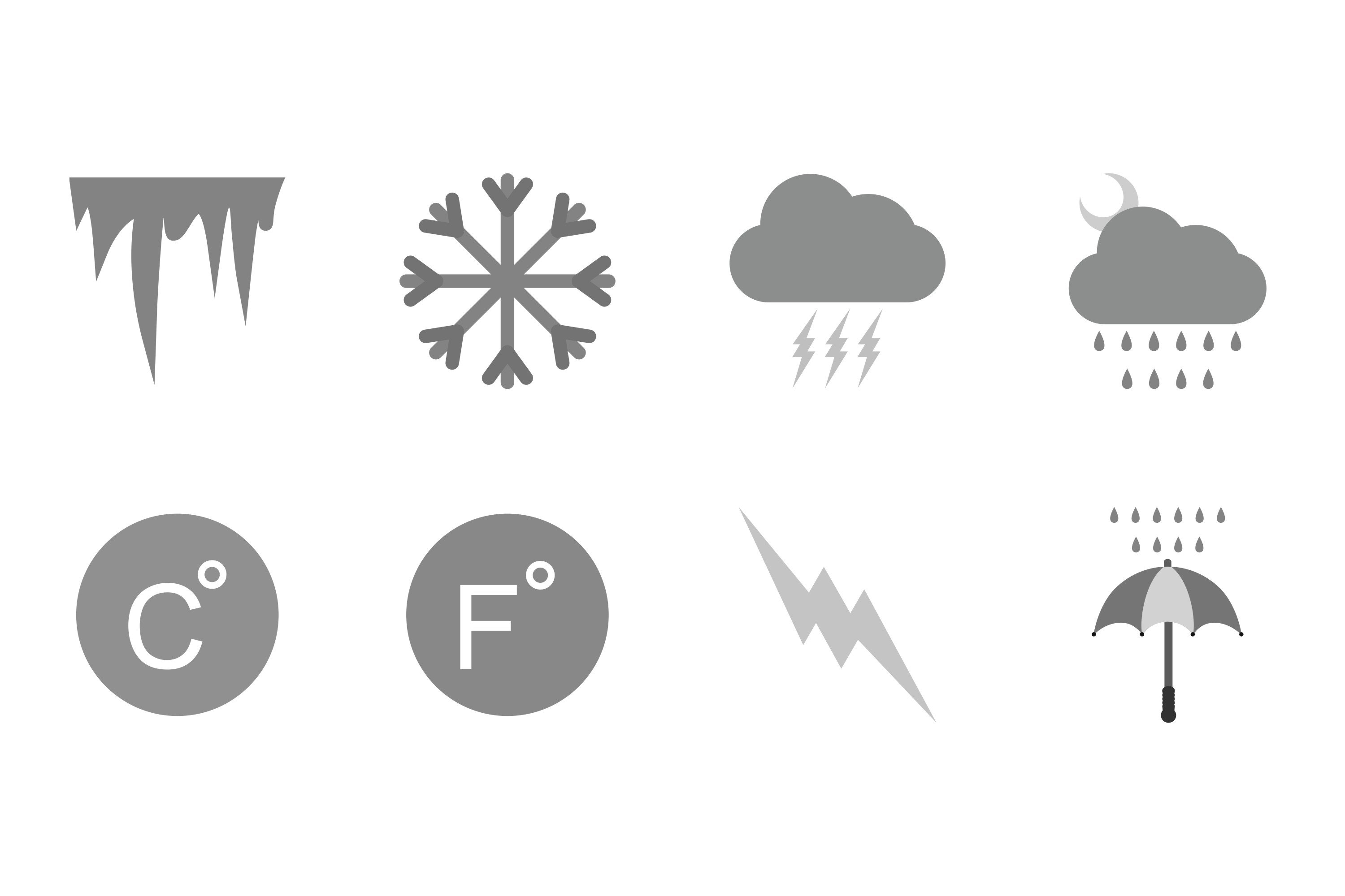 Set Of Weather And Season Icons (509320) | Icons | Design Bundles