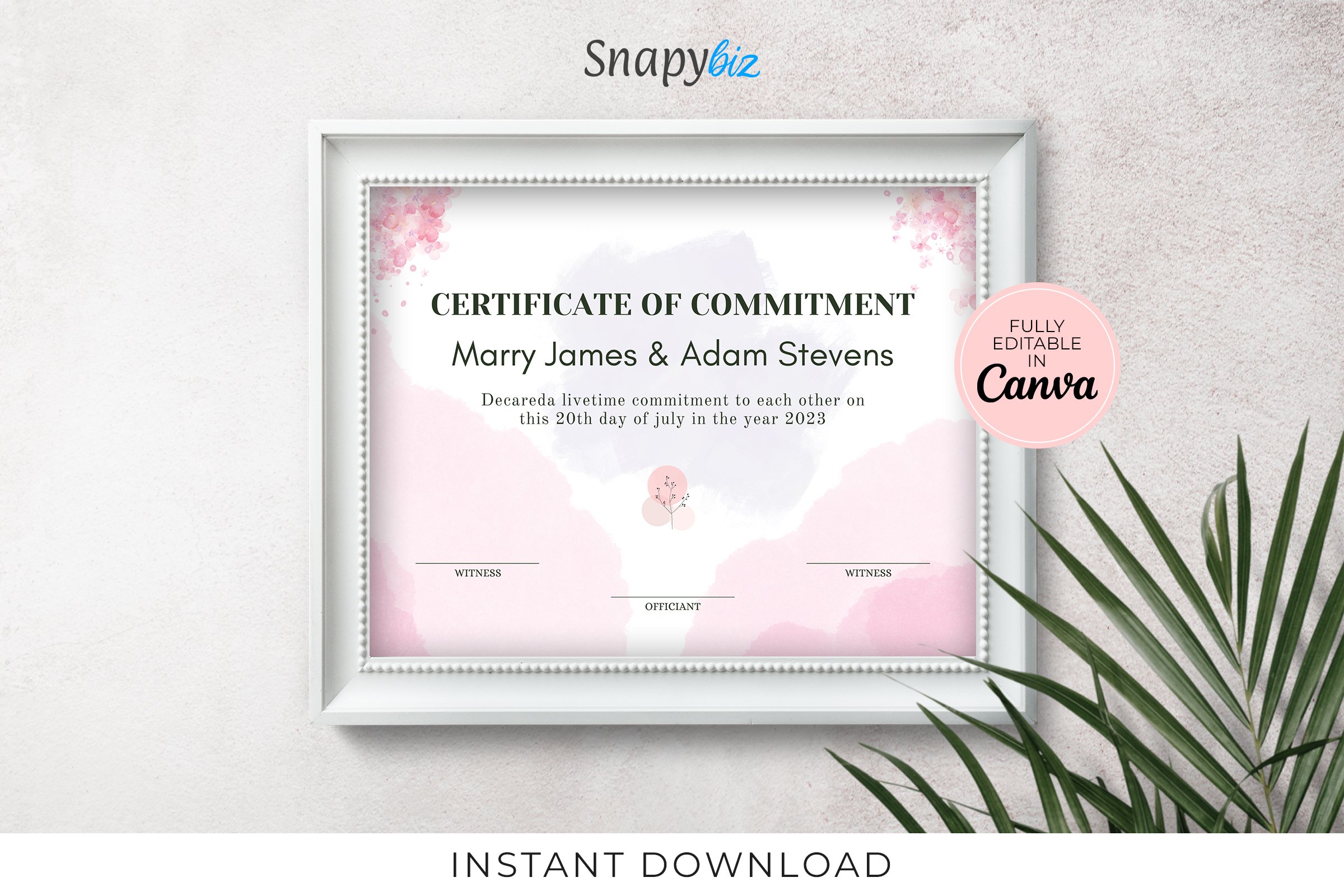 Certificate Of Commitment Template Commitment Certificate Template,