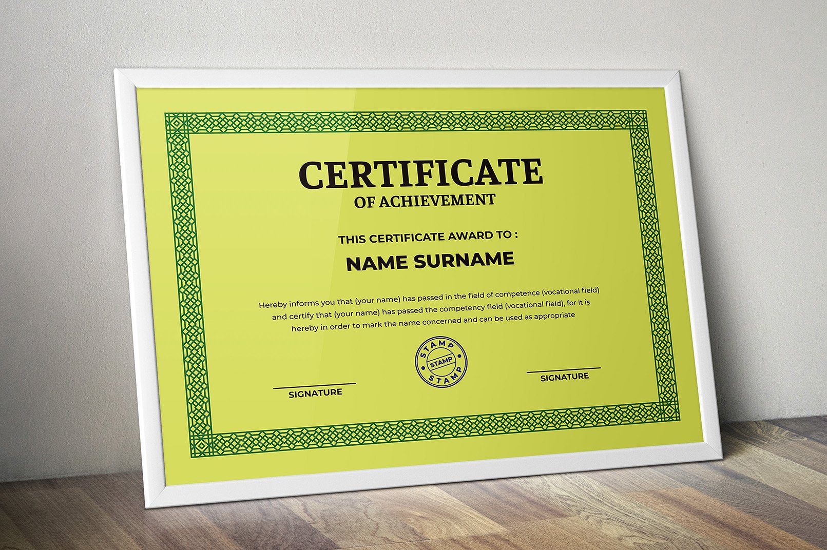 Blank Certificate Of Achievement Template