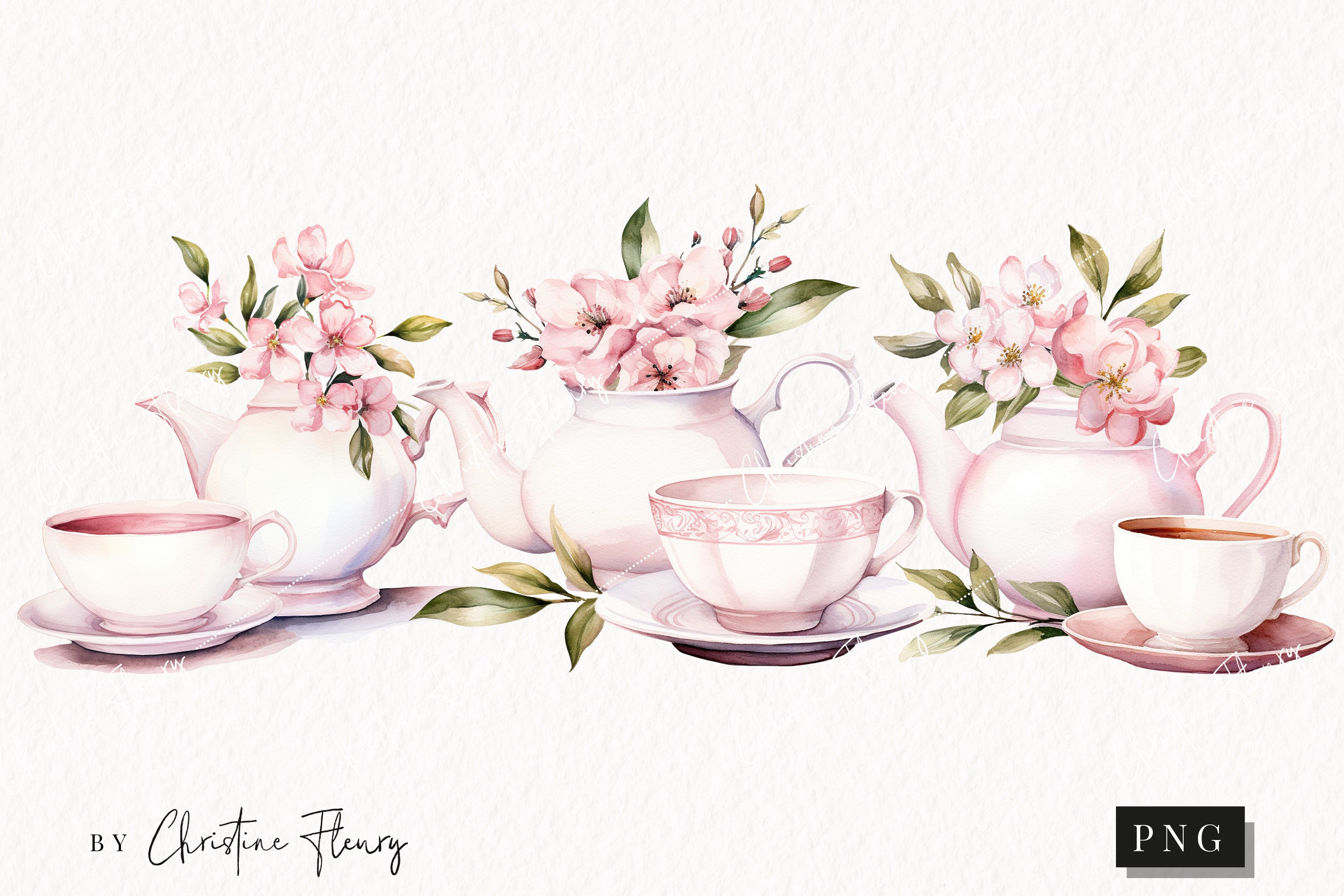 Pink Tea Pot Clip Art